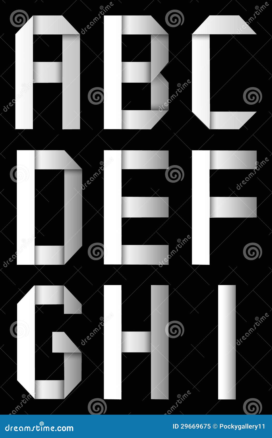 Origami Alphabet Paper Letter Stock Vector - Illustration of business ...