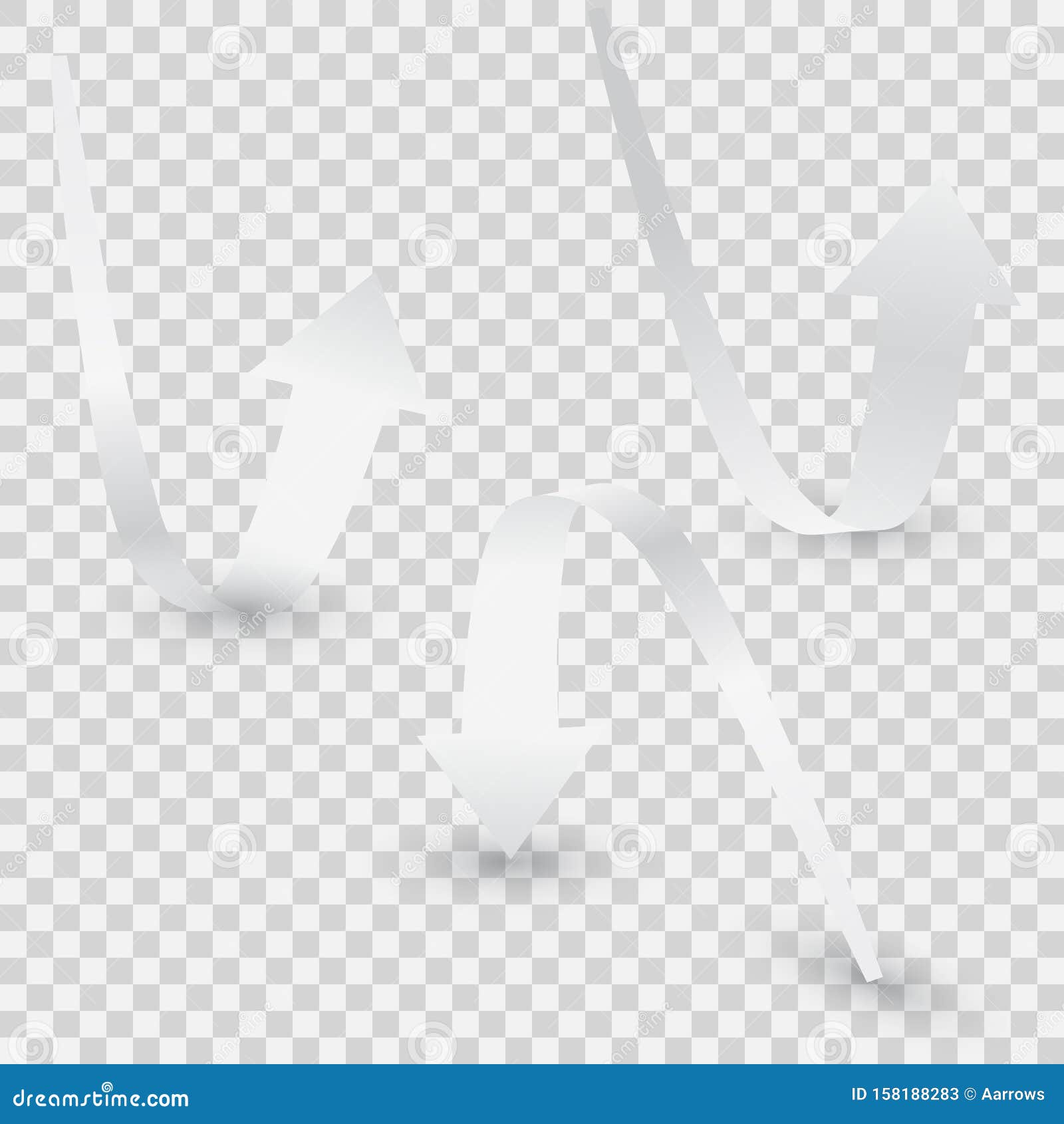 Origami Arrow Paper, Vector Illustration. Stock Vector - Illustration ...