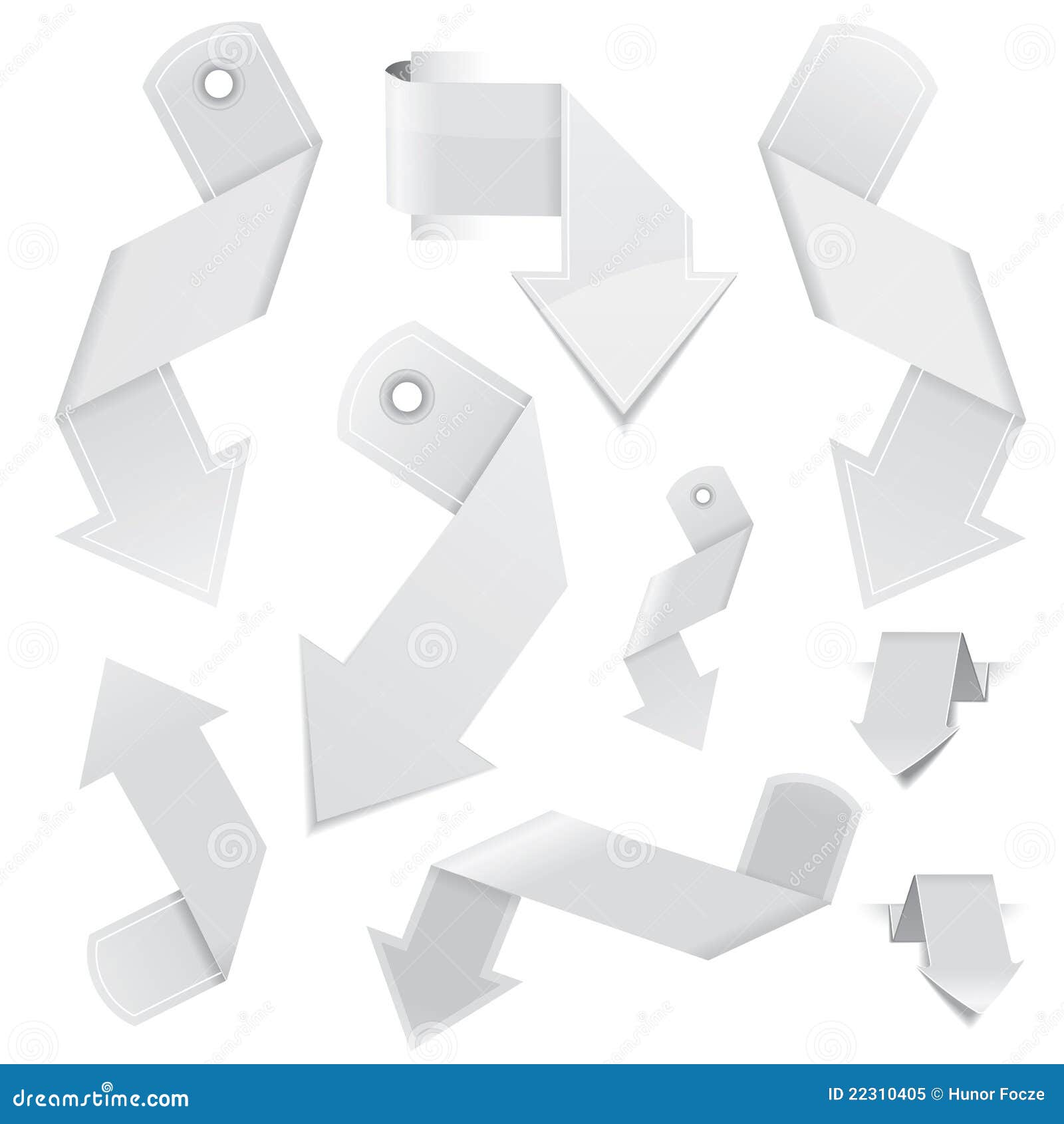 Origami Arrow Down Icon. Clipart Image Vector Illustration ...