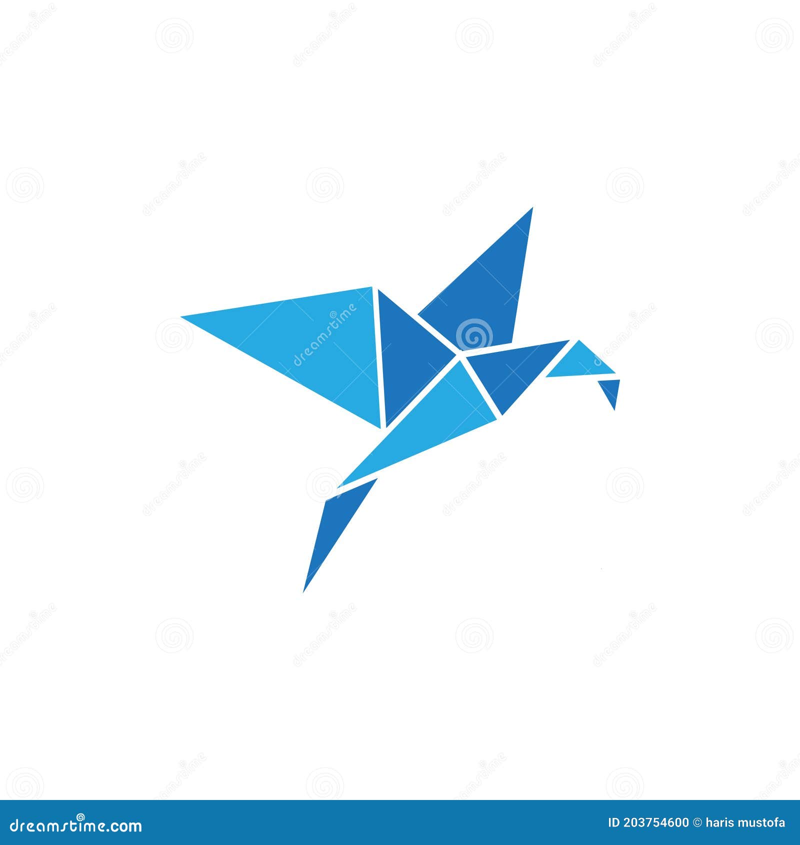 Origami Bird Icon Design Template Vector Isolated Stock Illustration ...