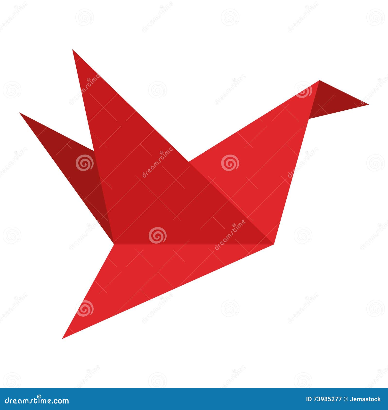 Origami bird icon stock illustration. Illustration of symbol - 73985277