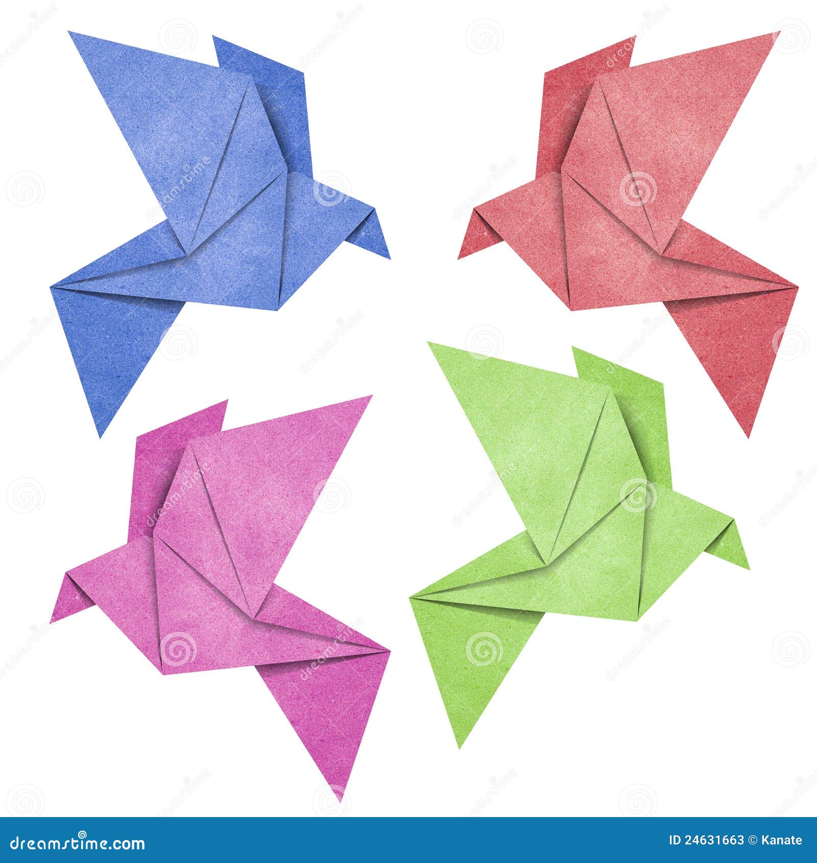 Origami Bird Papercraft Made From Recycle Paper Stock Photography ...