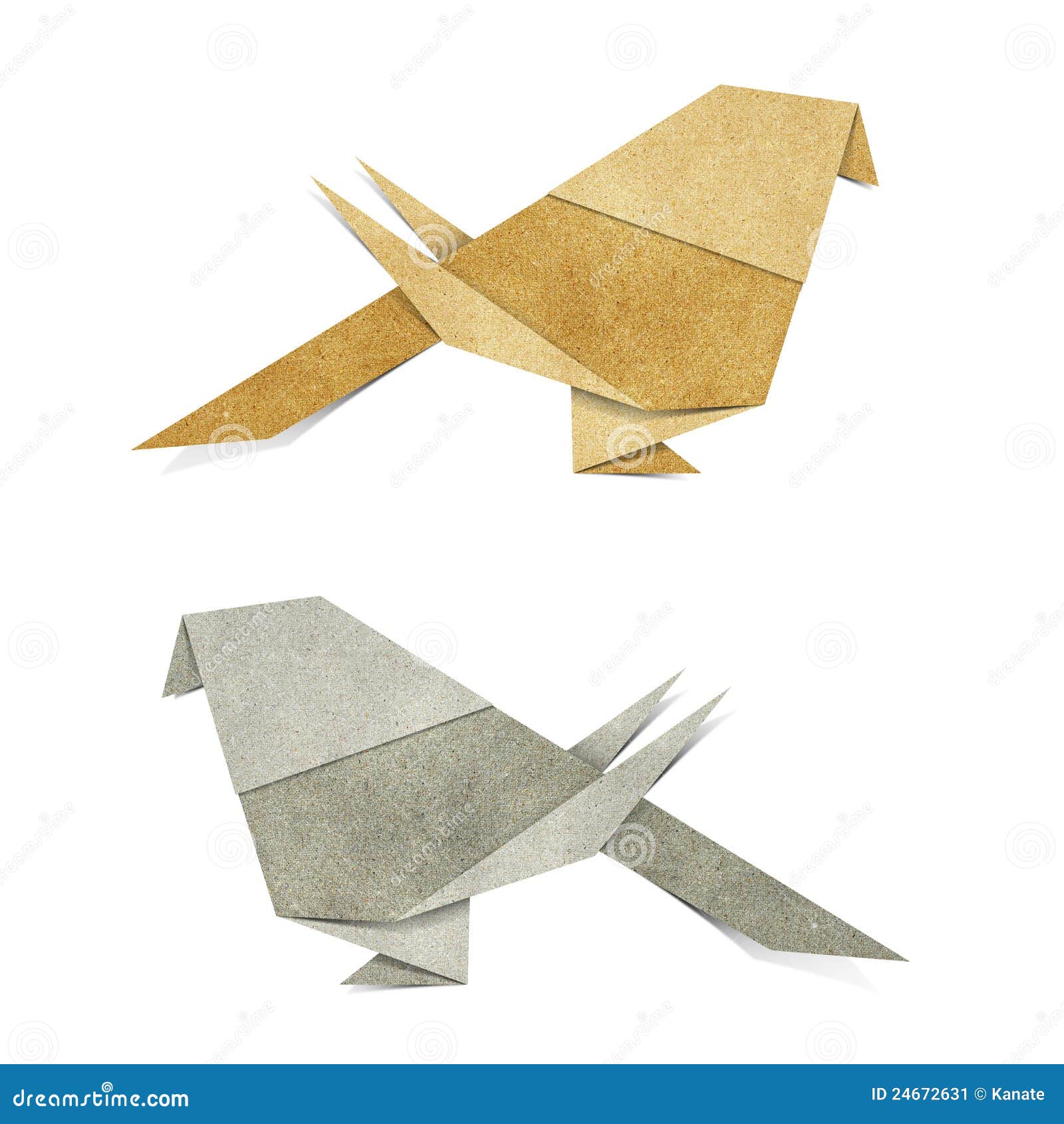 Origami Bird Recycle Papercraft Stock Image - Image of creative, japan ...