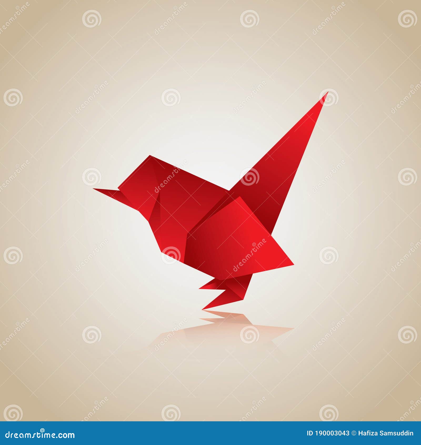 Origami Bird. Vector Illustration Decorative Design Stock Vector ...