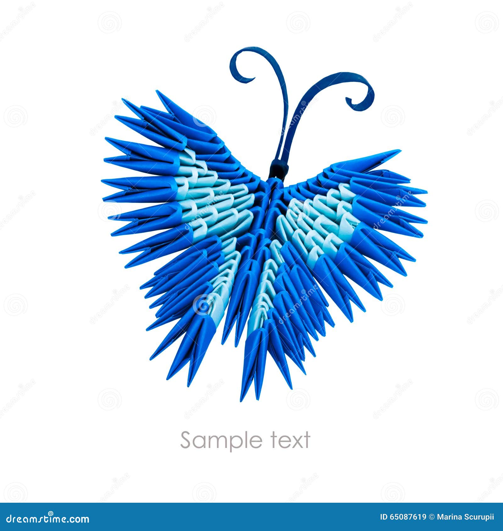 Origami blue butterfly stock image. Image of backgrounds - 65087619