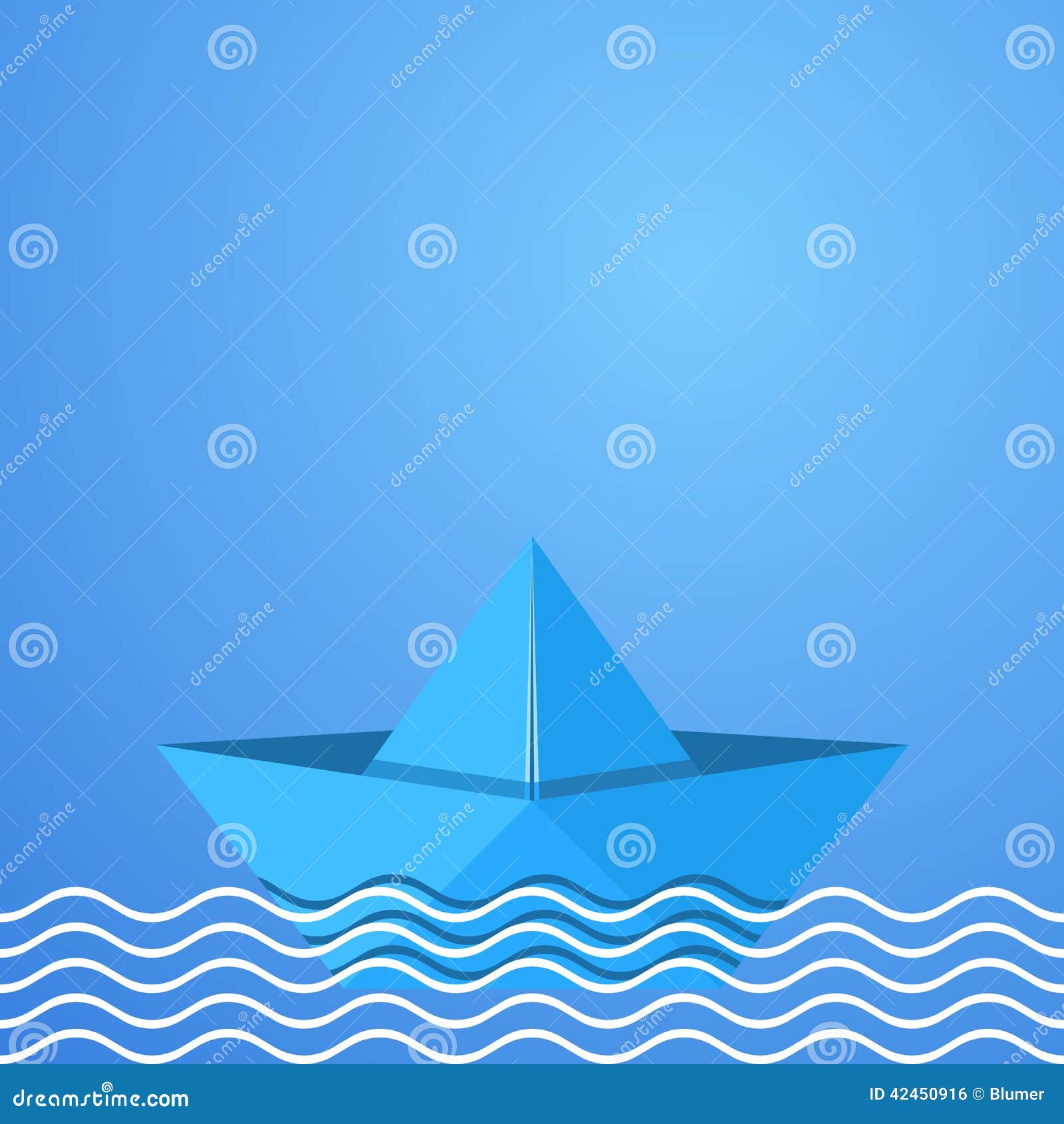 Origami boat stock vector. Illustration of sheet, origami - 42450916