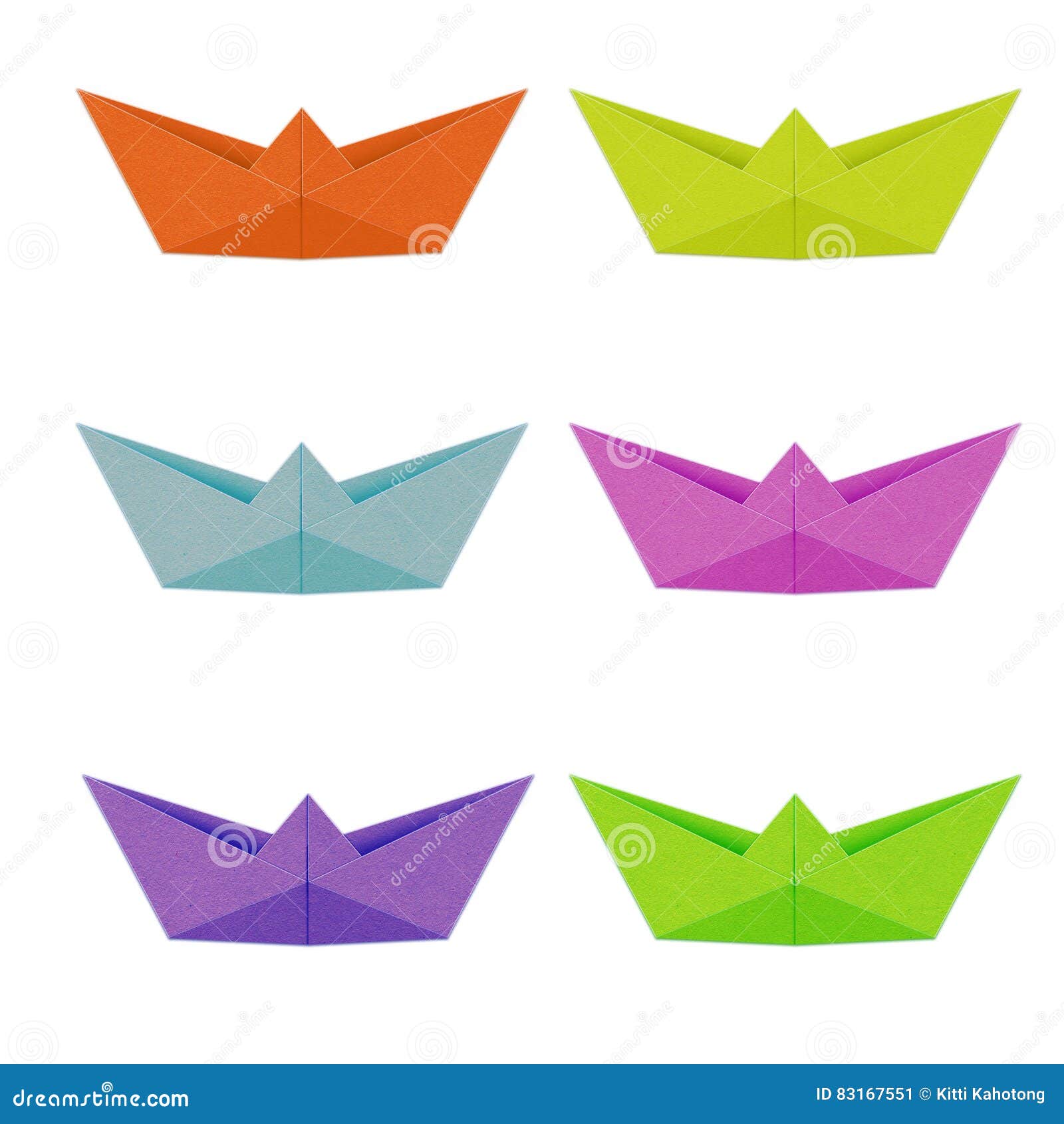 Origami Boat And Orcinus Orca On The Sea ,paper Art Stock Image ...