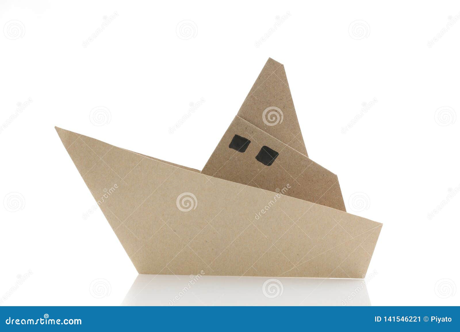 Origami Ship by Recycle Papercraft Stock Image - Image of imagination ...