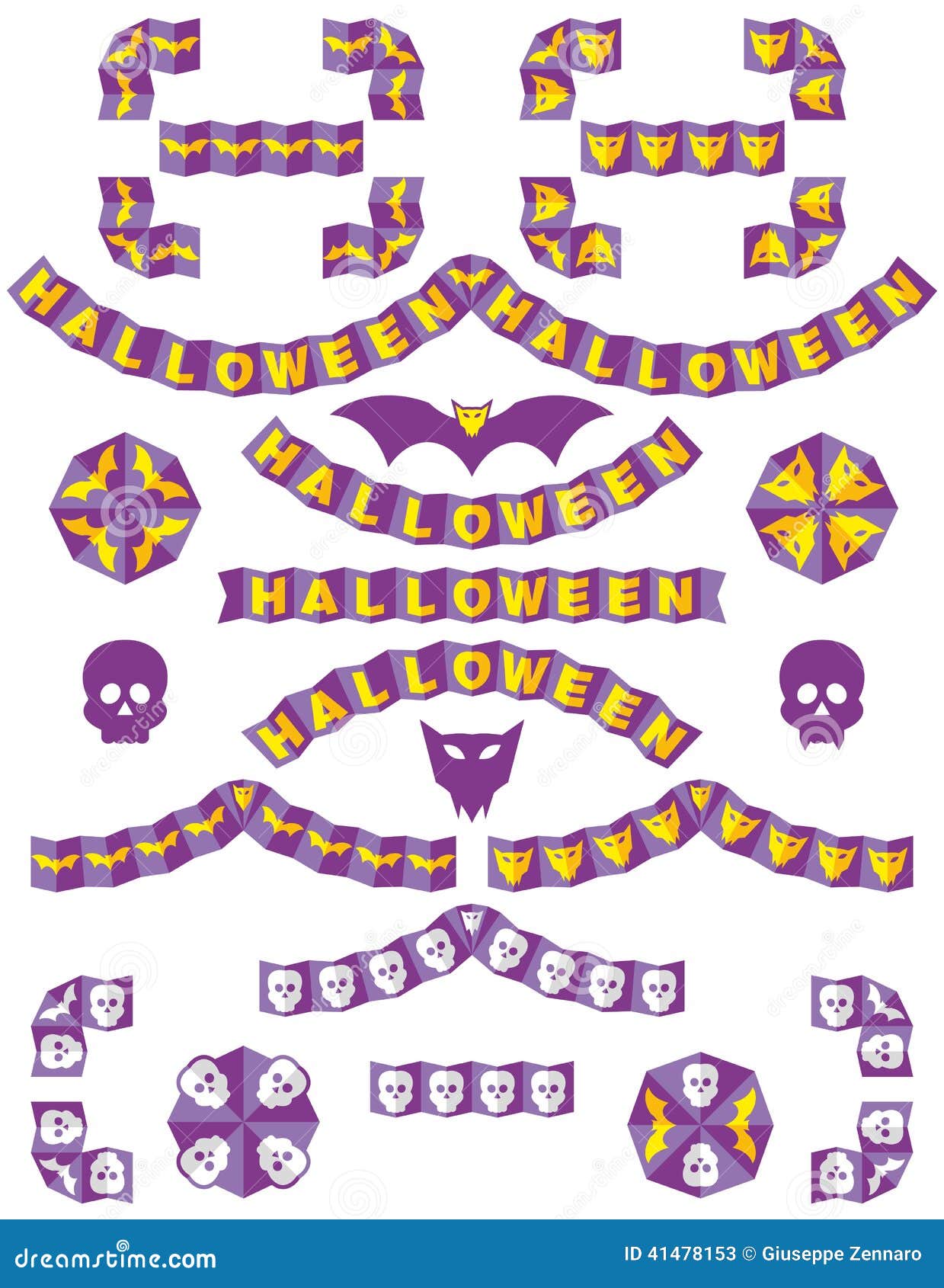 Origami Borders Halloween Stock Illustrations – 2 Origami Borders ...