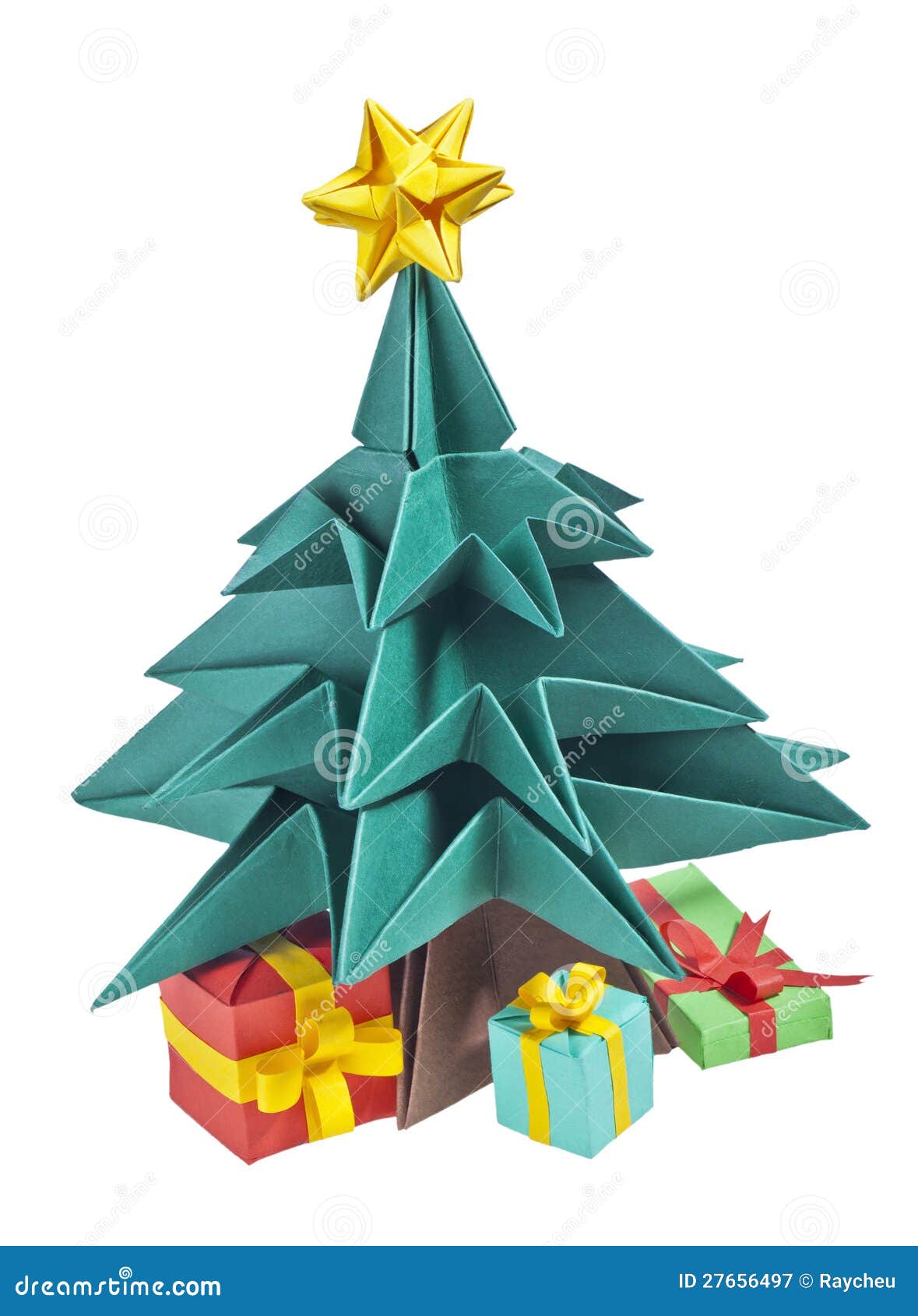 An origami Christmas tree stock image. Image of abstract - 27656497