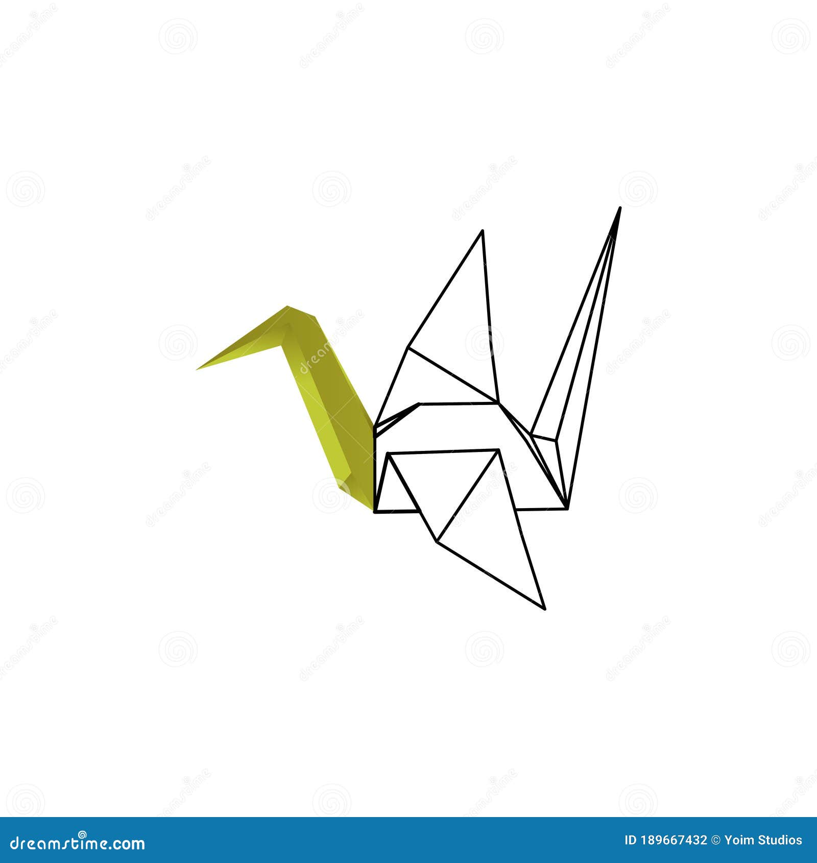 Origami Color Line Vector Design Template Illustration Stock Vector ...