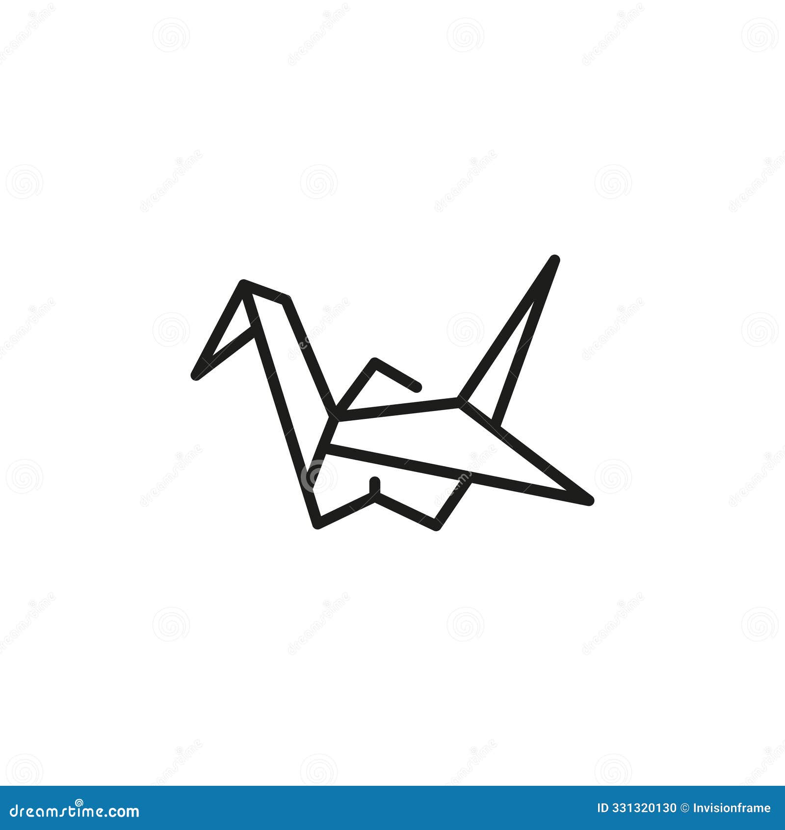 Origami Crane Icon Vector Illustration | CartoonDealer.com #331320130