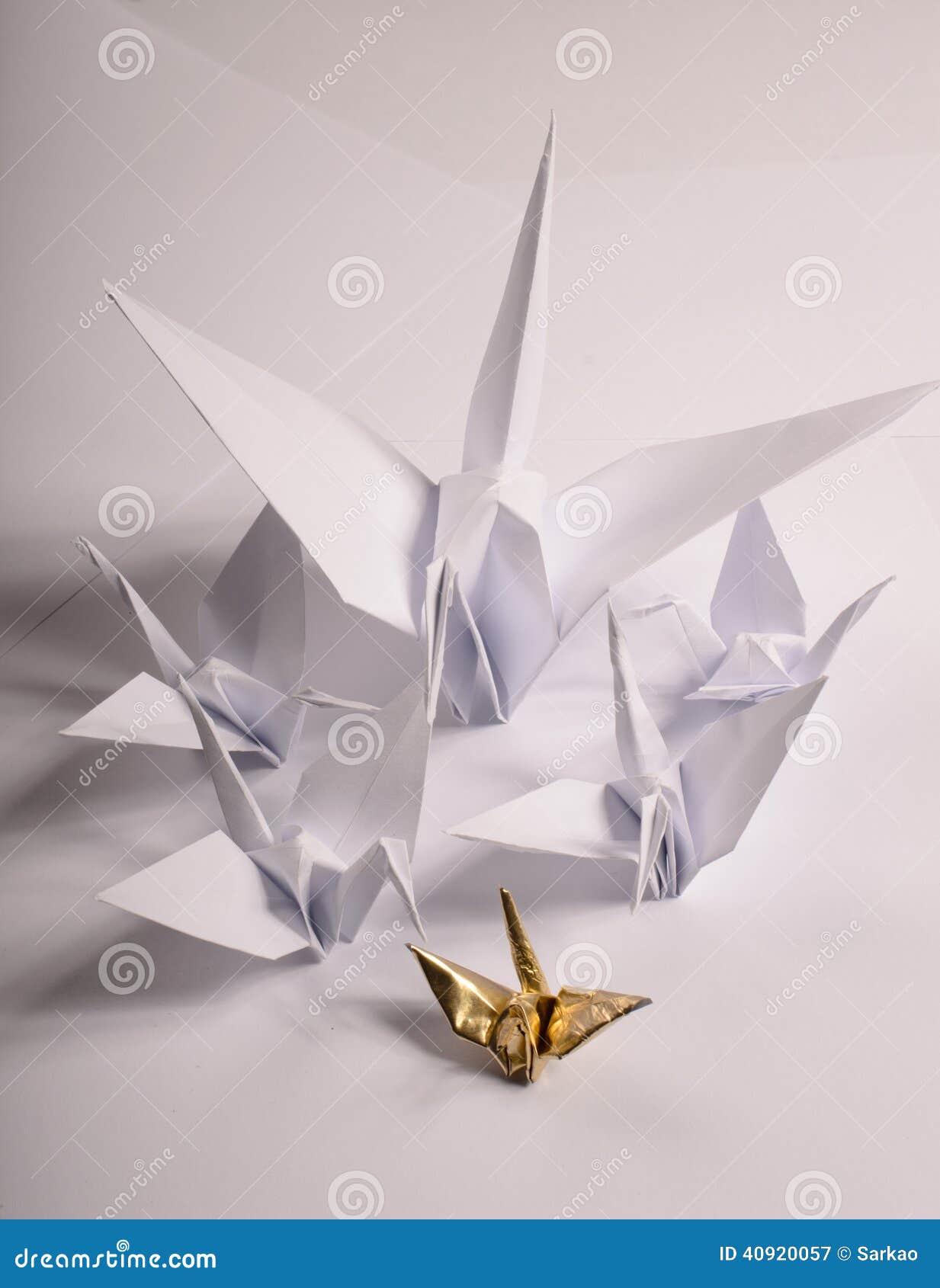 Origami cranes stock image. Image of fold, metal, cranes - 40920057