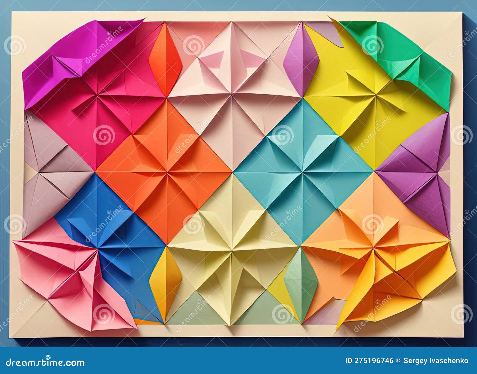 Origami. stock illustration. Illustration of pattern - 275196746