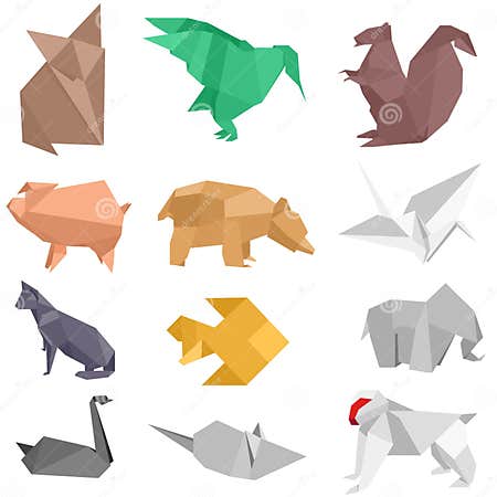Origami Creatures stock vector. Illustration of craft - 18338109