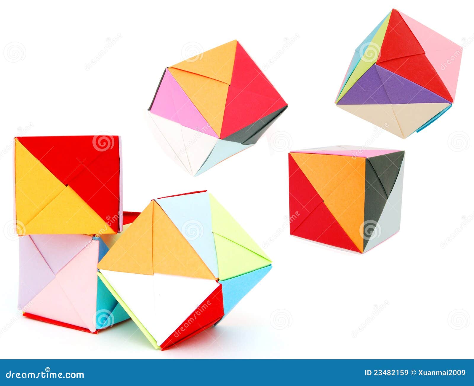 Origami cube stock image. Image of cube, shape, school - 23482159