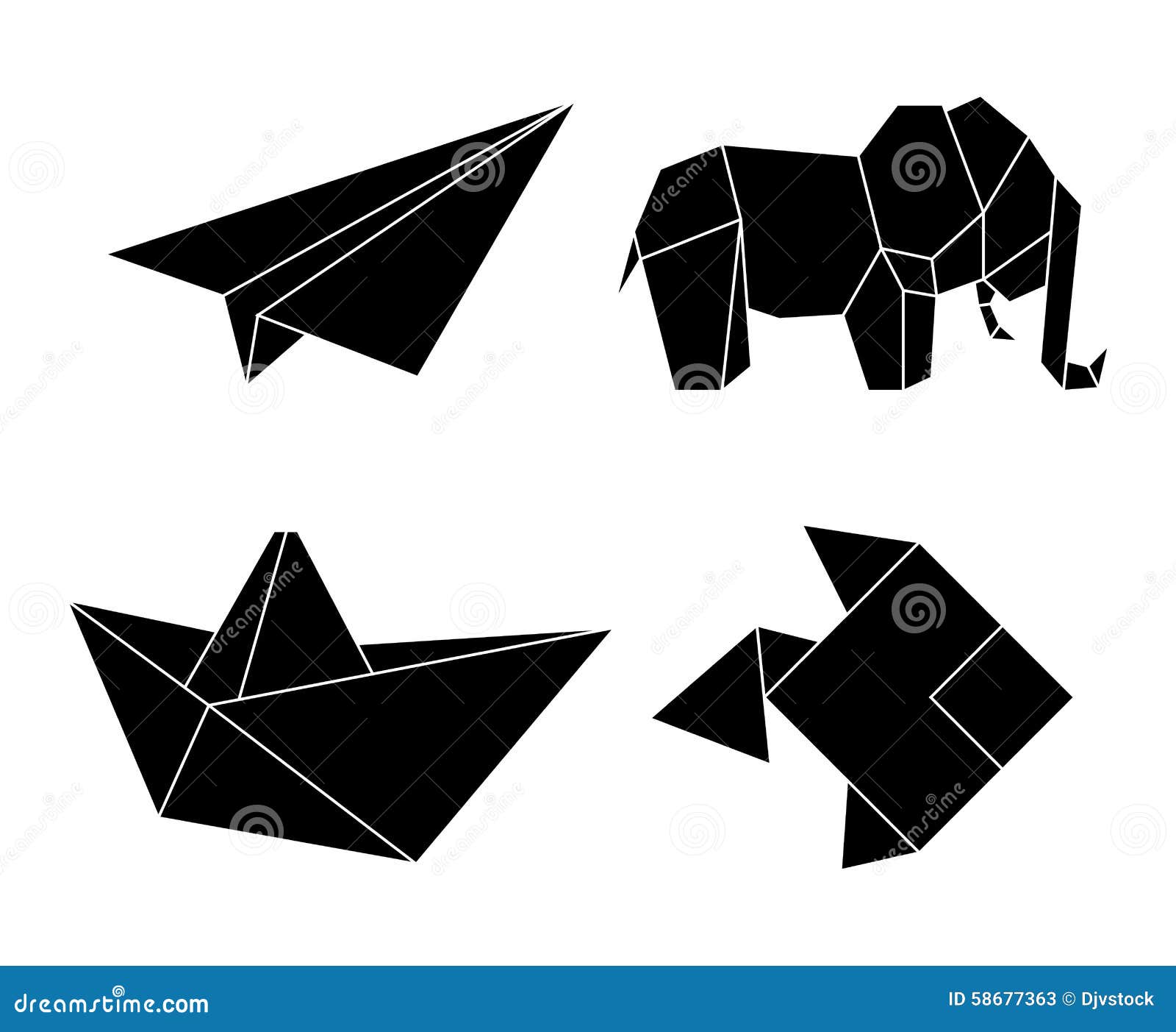 Origami design. stock vector. Illustration of business - 58677363