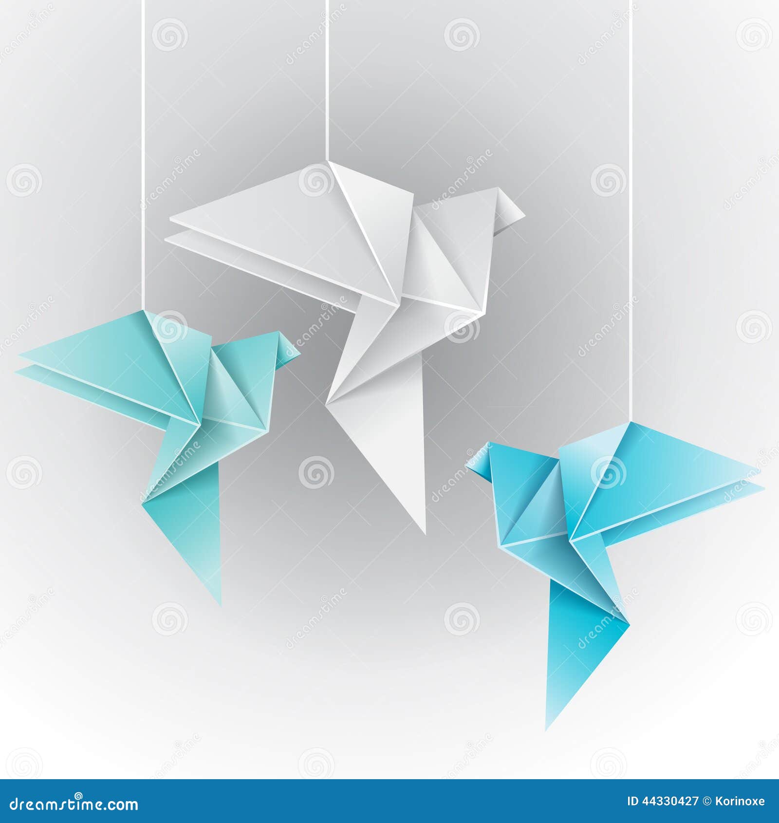 Origami Different Color Dove Stock Vector - Illustration of creative ...