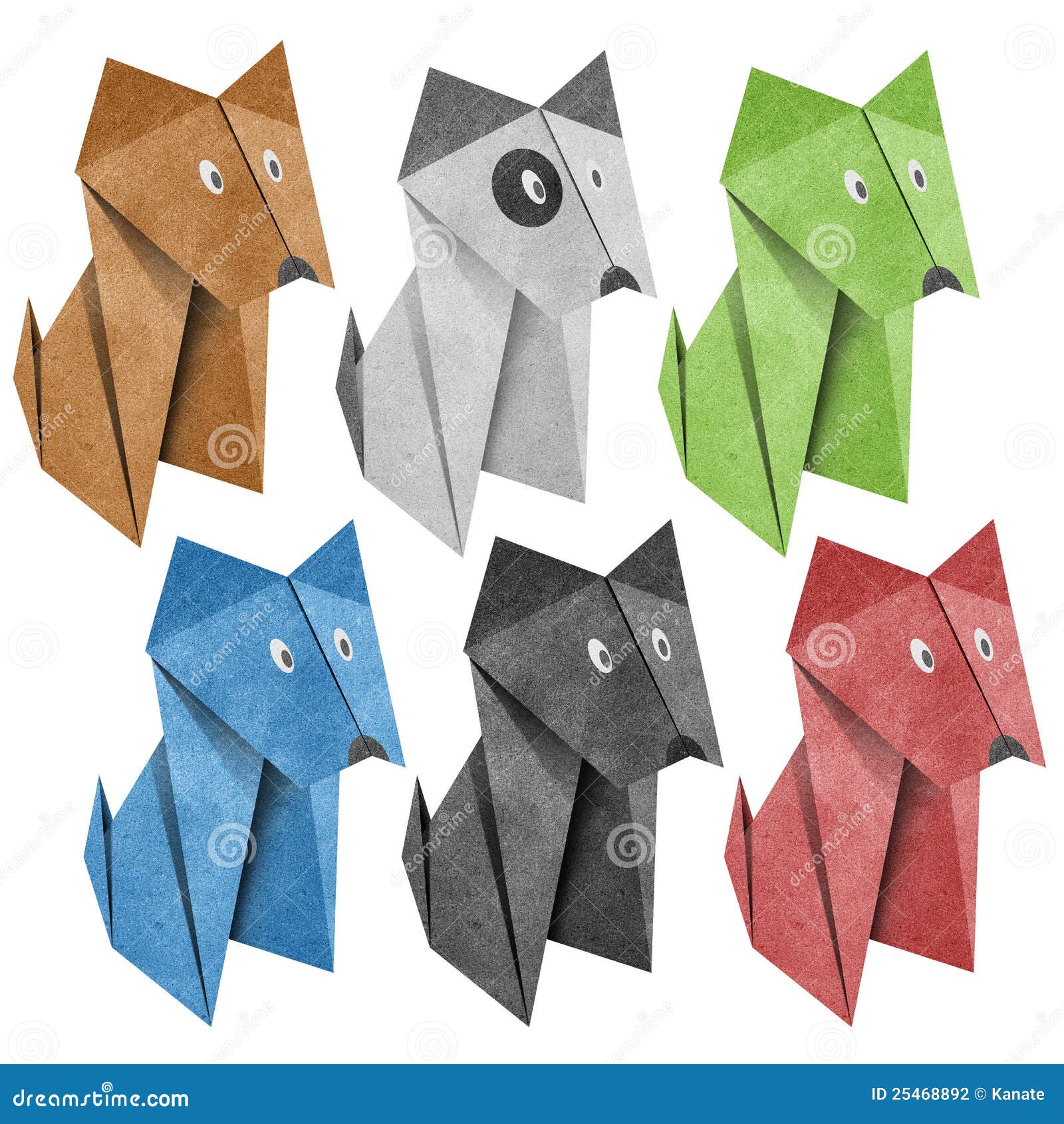 Origami Dog Recycled Papercraft Stock Photography | CartoonDealer.com ...