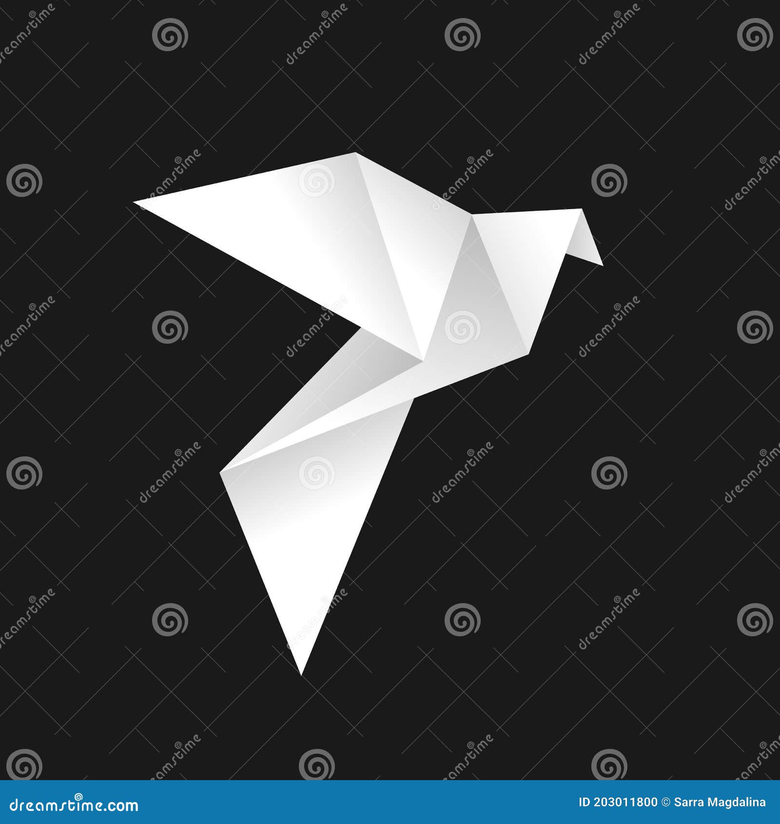 Origami dove stock vector. Illustration of peace, craft - 203011800
