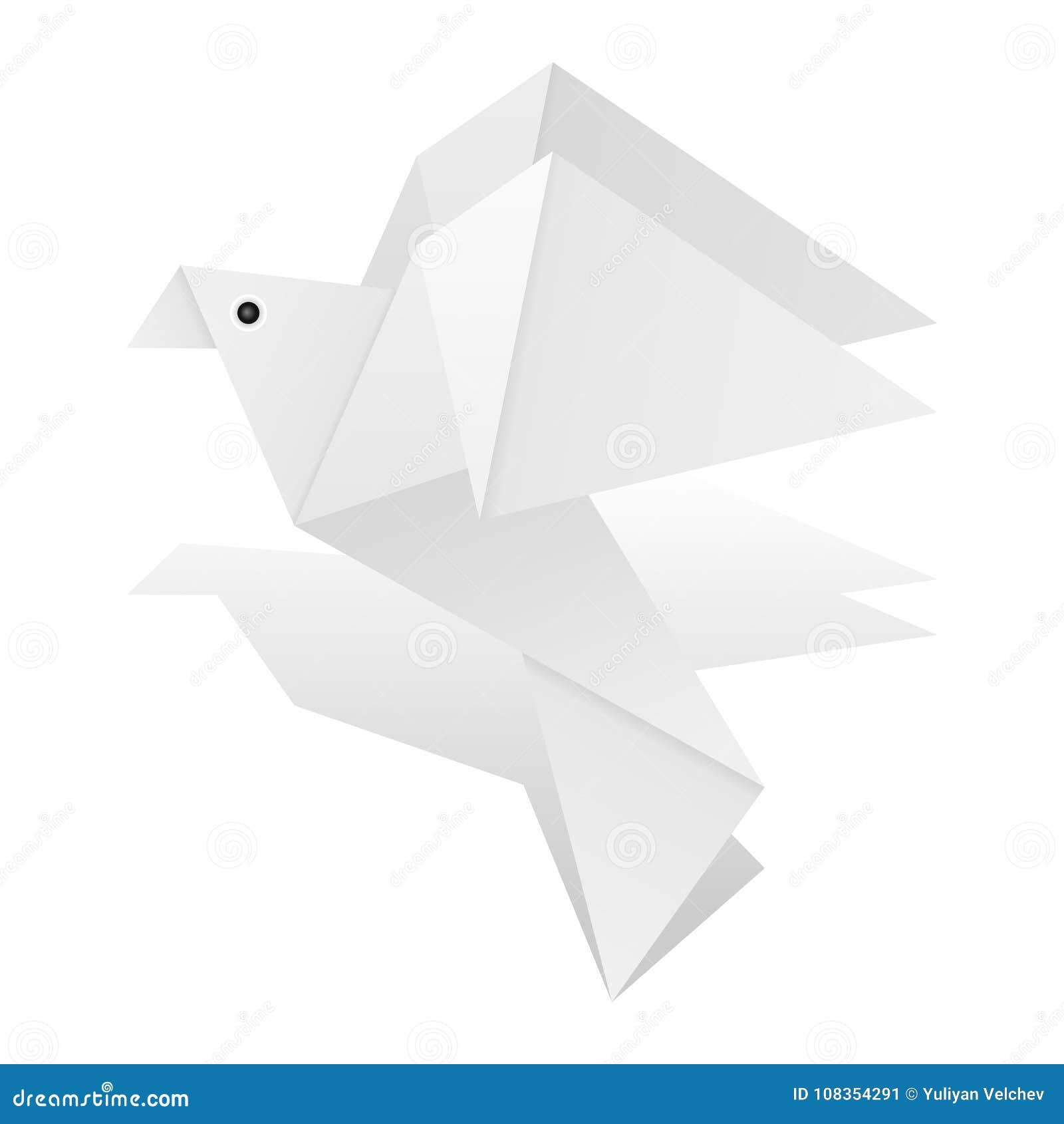 Origami Dove With Letters Royalty-Free Cartoon | CartoonDealer.com ...