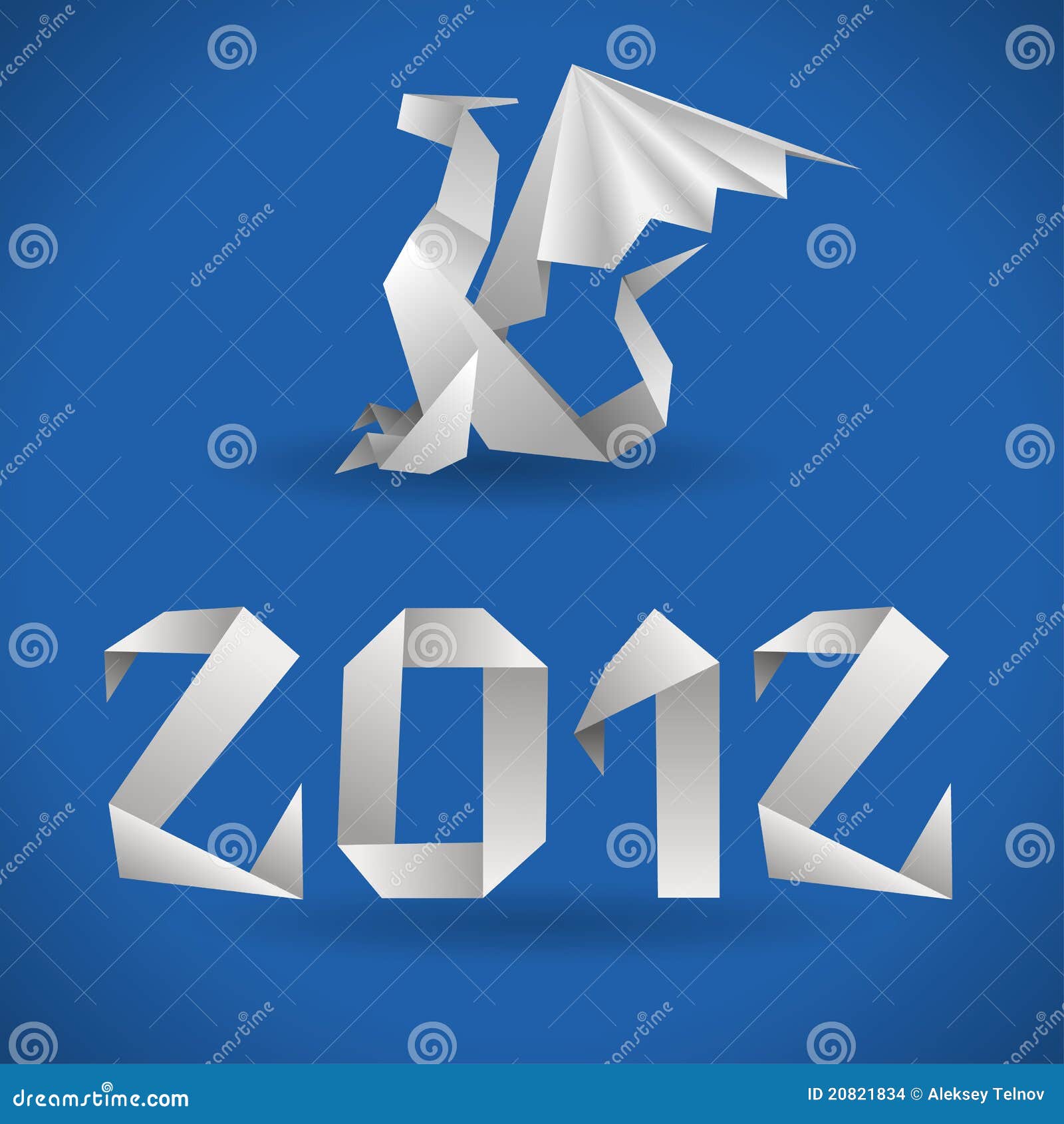 2012 Year Of The Water Dragon Vector Illustration | CartoonDealer.com ...