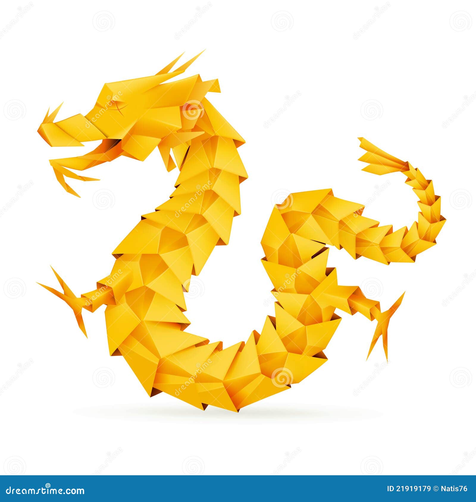 Origami Dragon And Dinosaur Vector Illustration | CartoonDealer.com ...