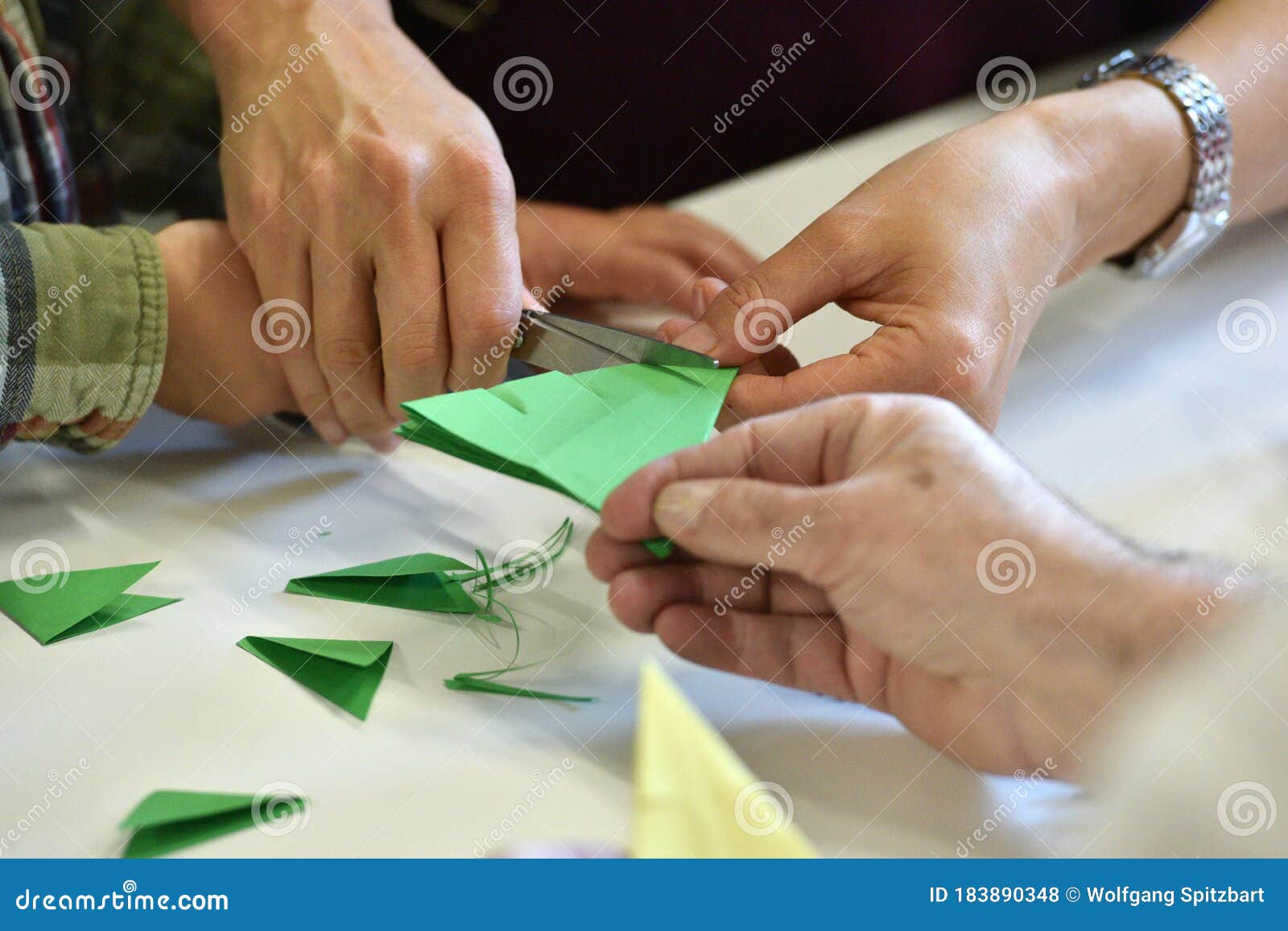 Origami Folds with Two Hands Stock Photo - Image of basteln, geometric ...