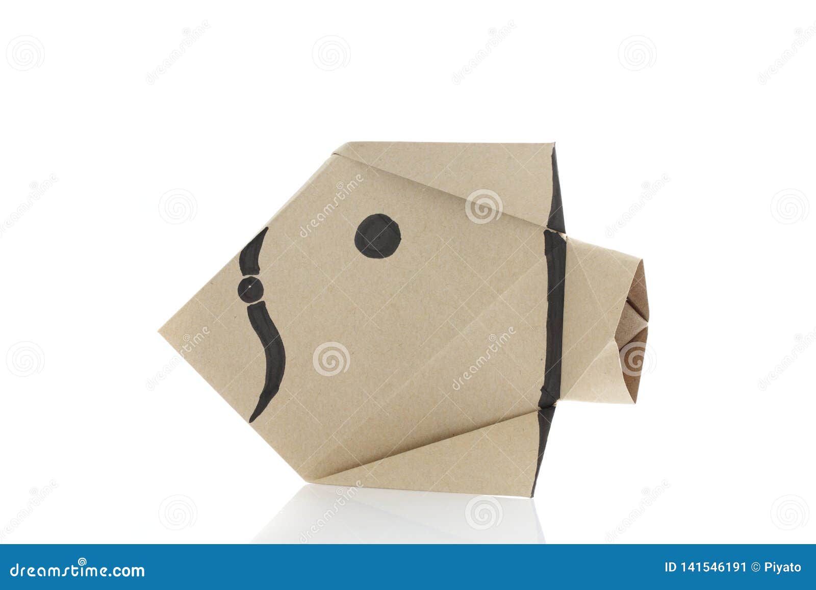 Origami Fish By Recycle Papercraft Royalty-Free Stock Photography ...