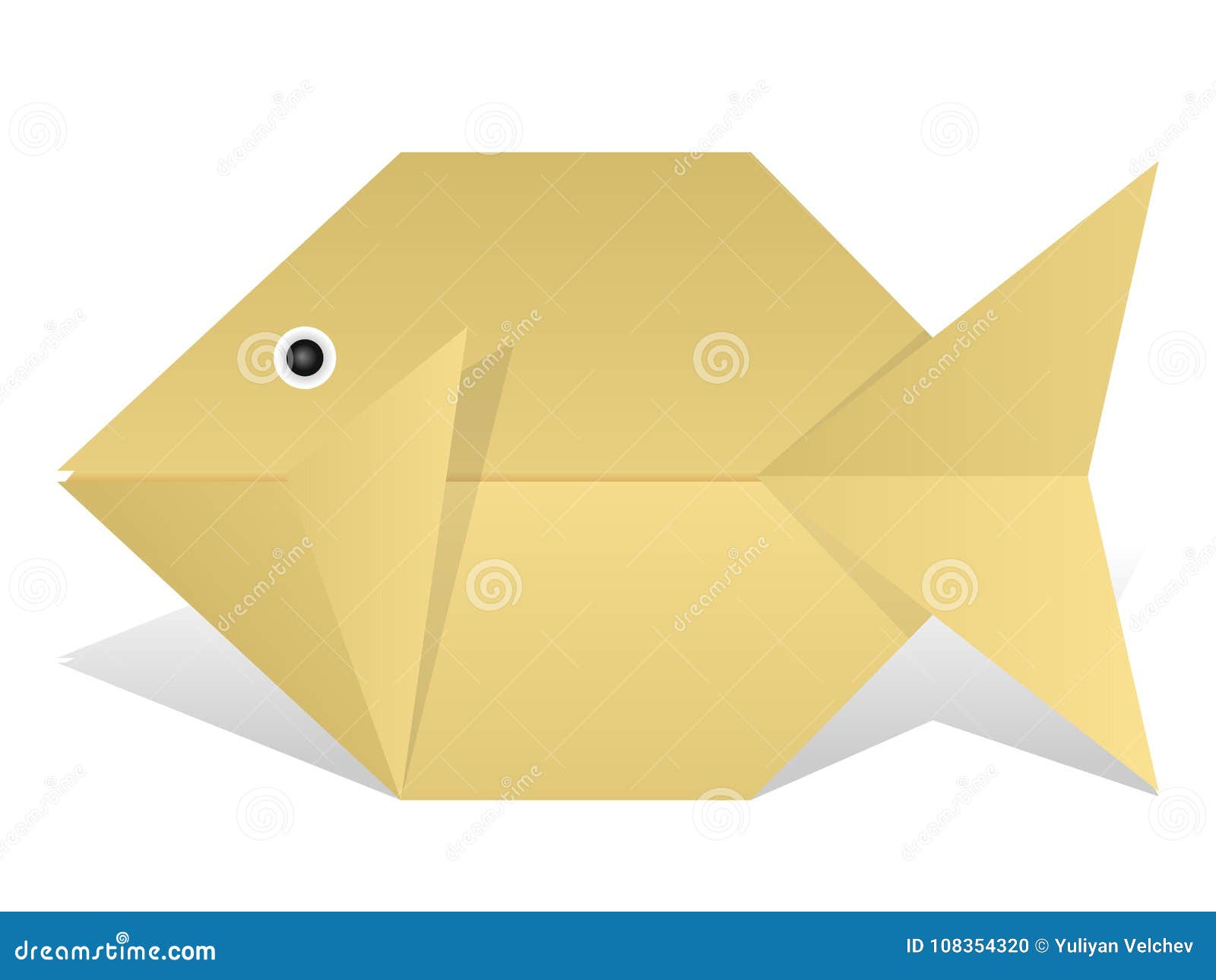 Origami Fish Cartoon Vector | CartoonDealer.com #16655979