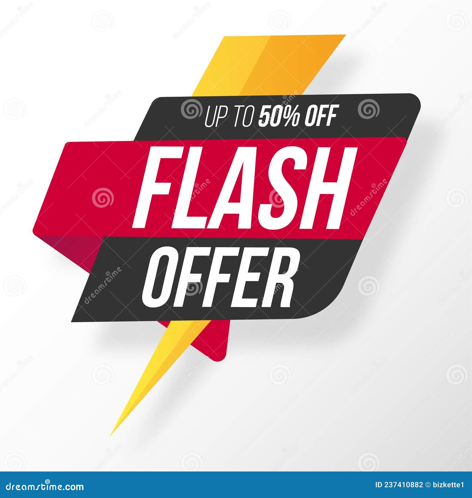 Origami Flash Offer Design Illustration Stock Vector - Illustration of ...