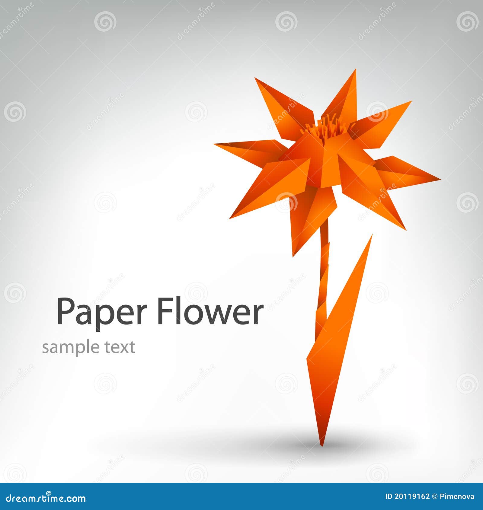 Origami flower stock vector. Illustration of flower, design - 20119162