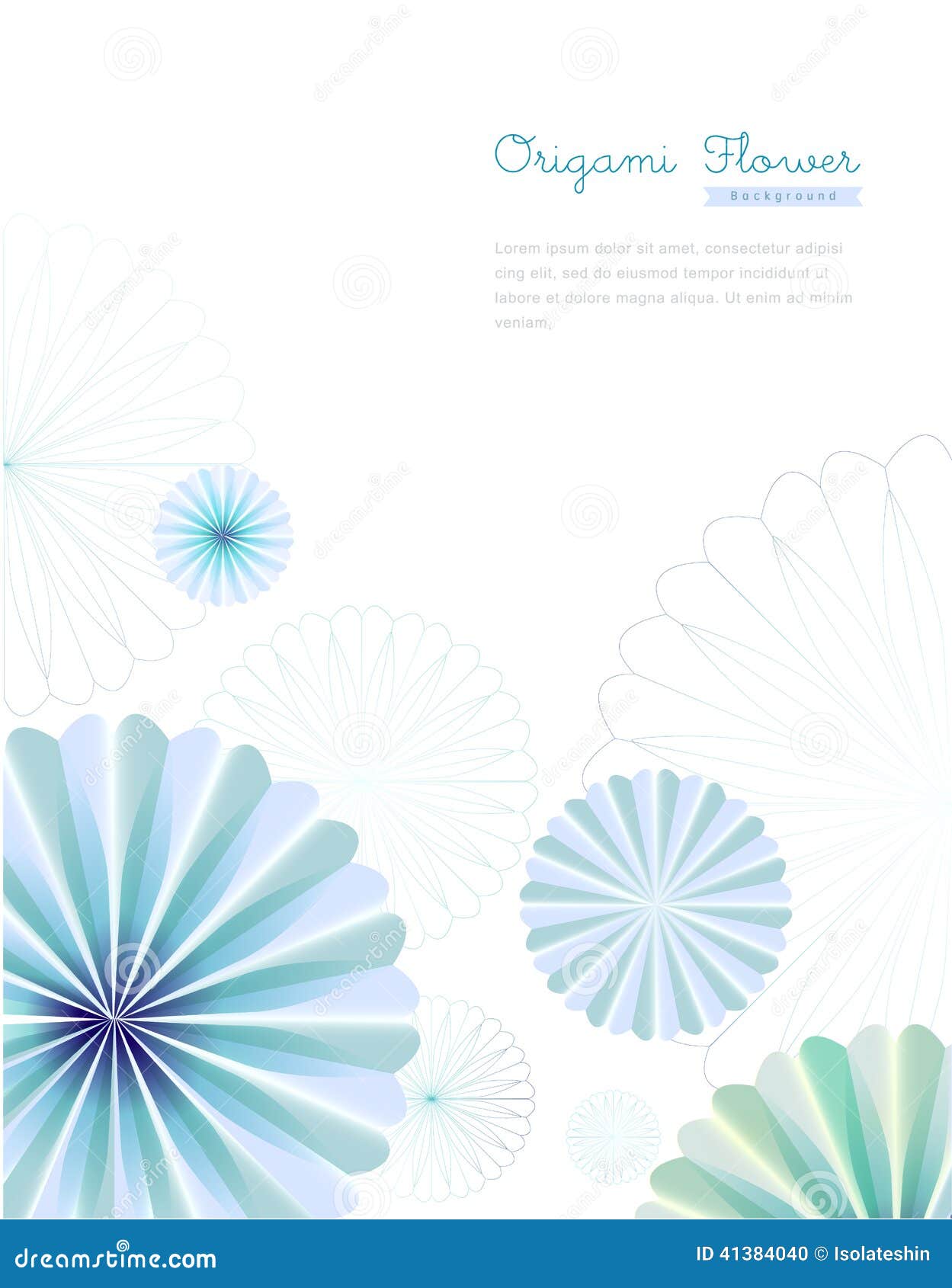 Origami Flower Background Vector Illustration | CartoonDealer.com #41384040