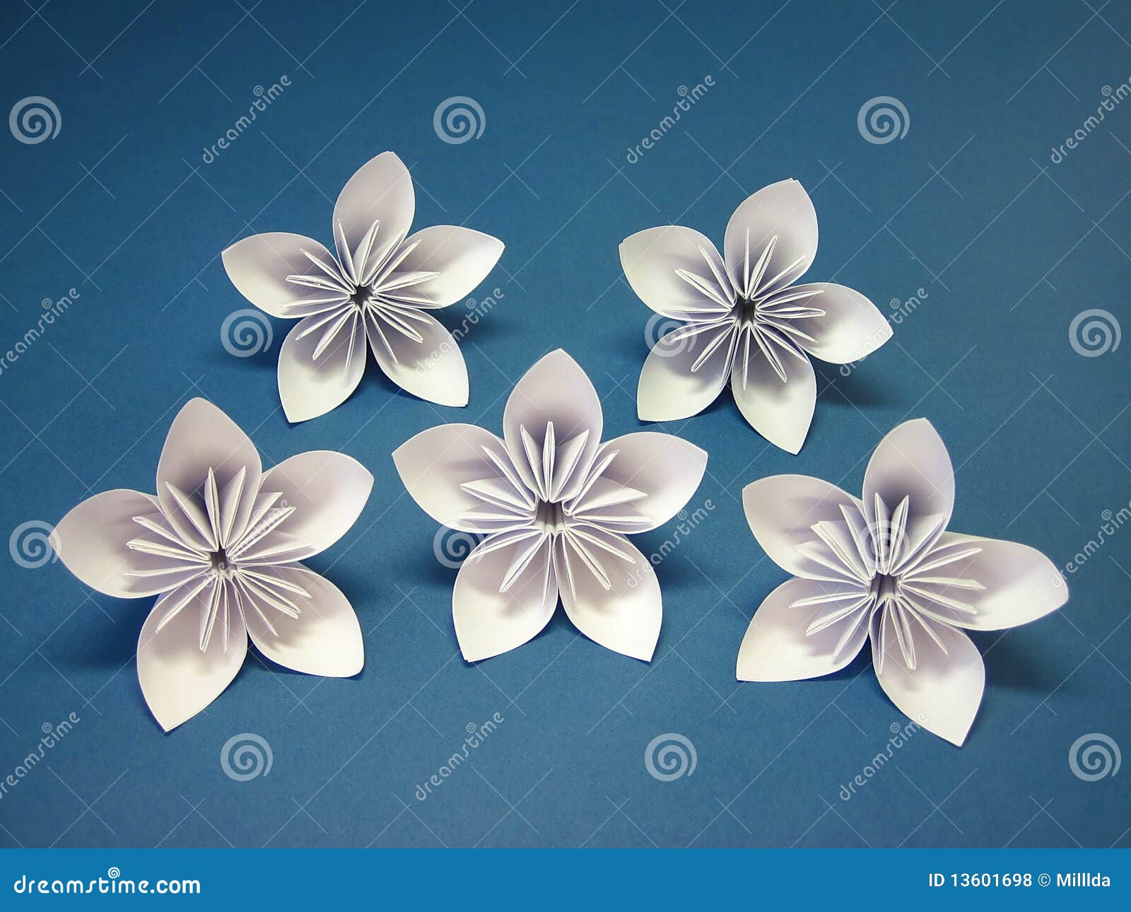 Origami Flowers And Frame Stock Image | CartoonDealer.com #35649799