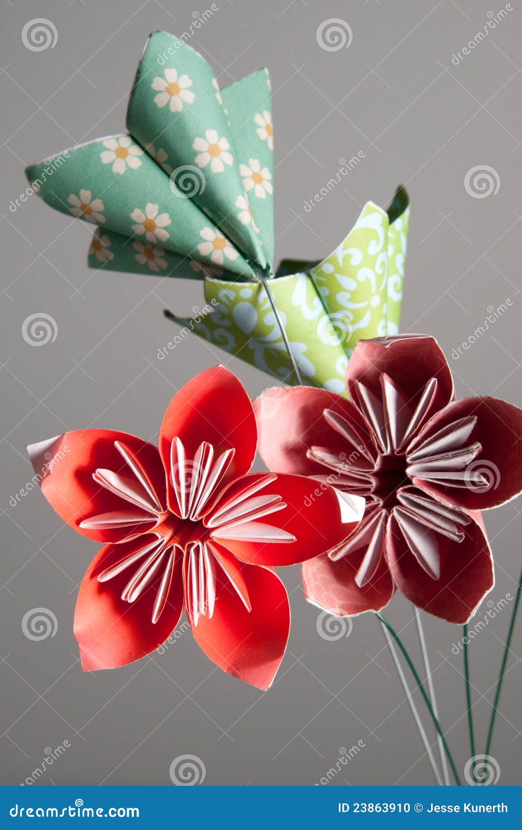 Origami Flowers stock photo. Image of origami, pattern - 23863910