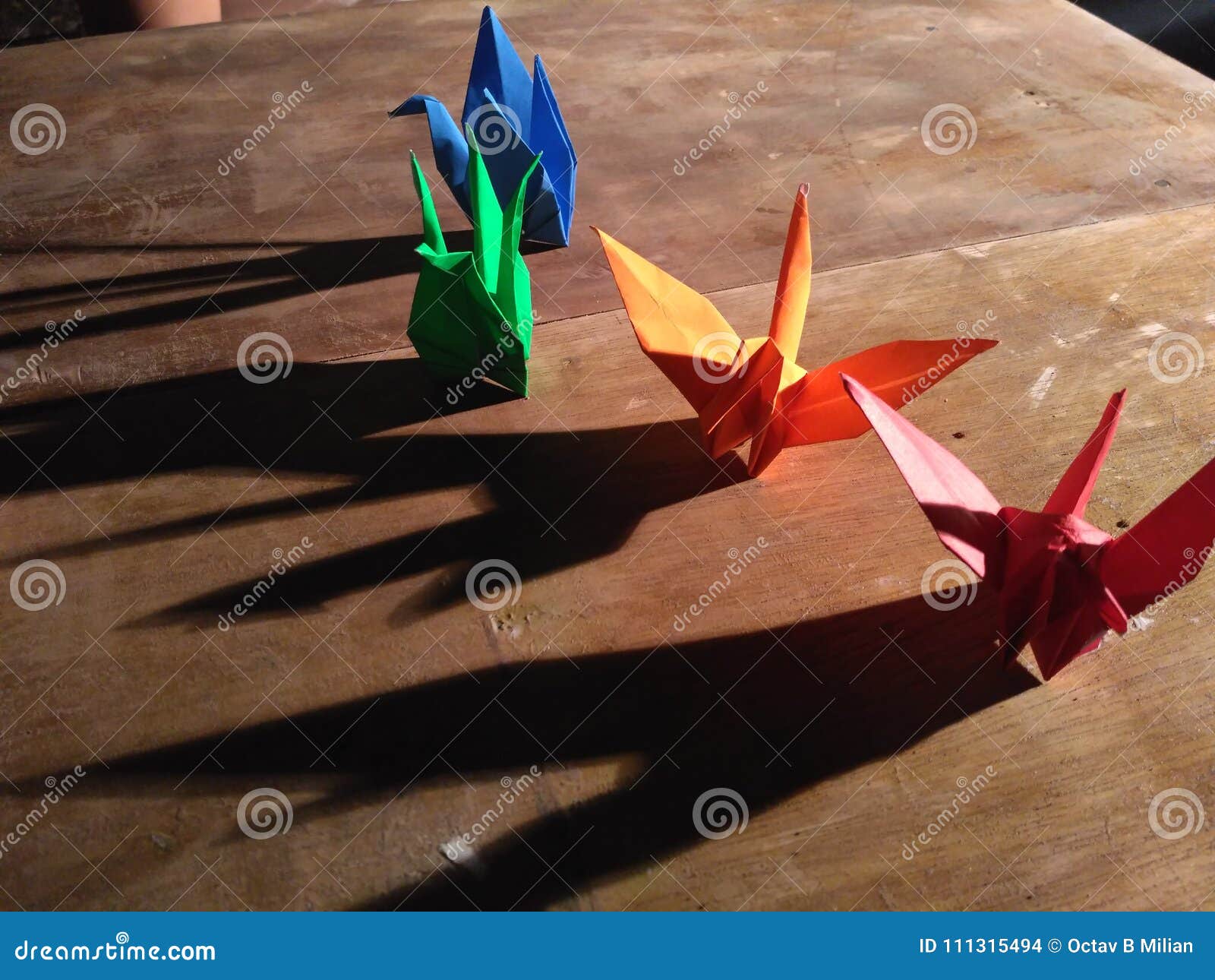 Origami stock photo. Image of night, shadow, four, origami - 111315494