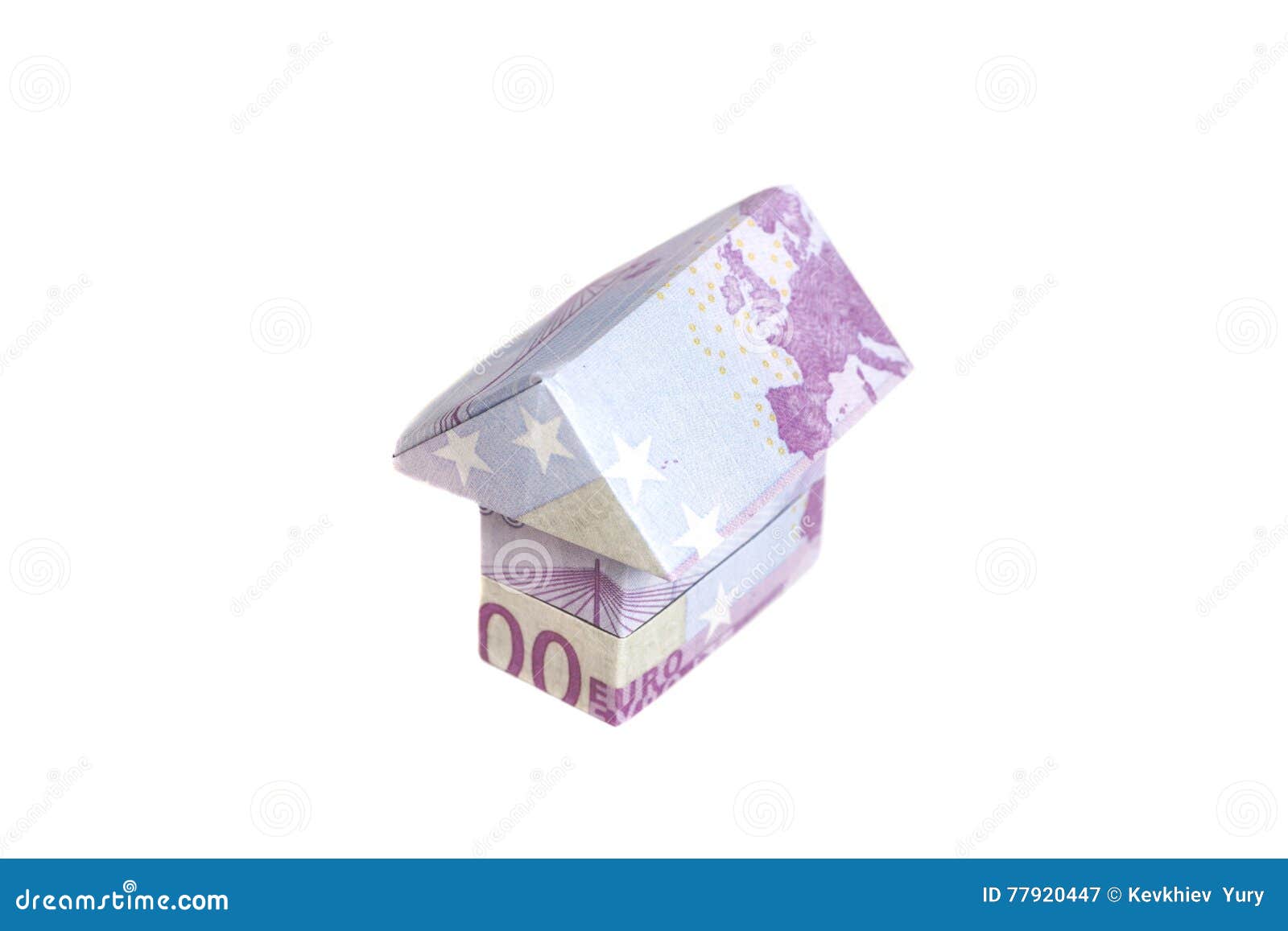 Origami House Made of 500 Euro Banknotes Stock Image - Image of ...
