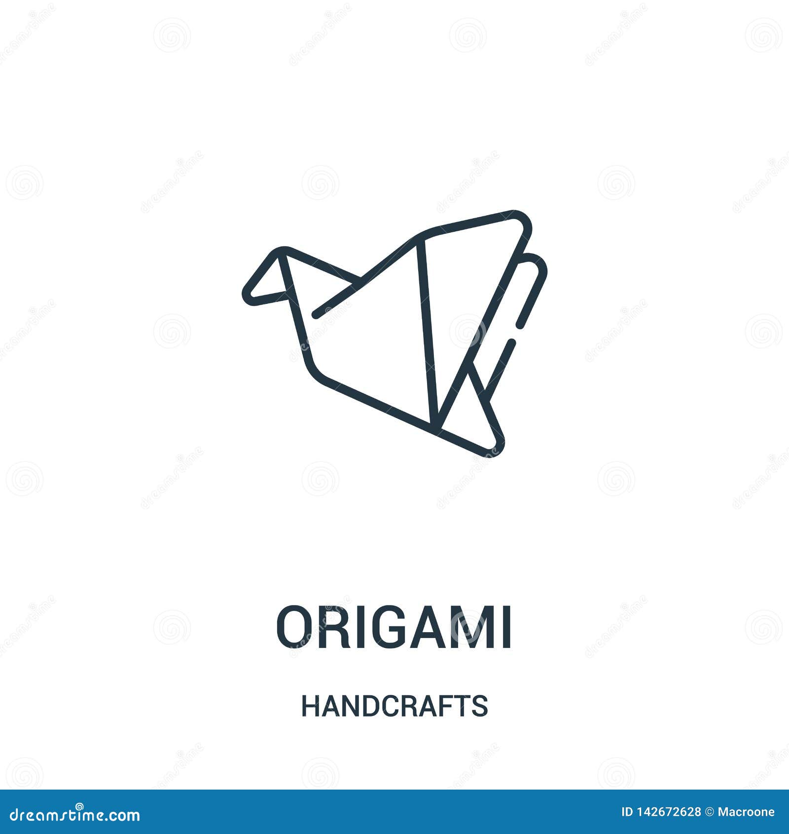 Origami Icon Vector From Handcrafts Collection. Thin Line Origami ... Origami Icon Vector From Handcrafts Collection. Thin Line Origami ...
