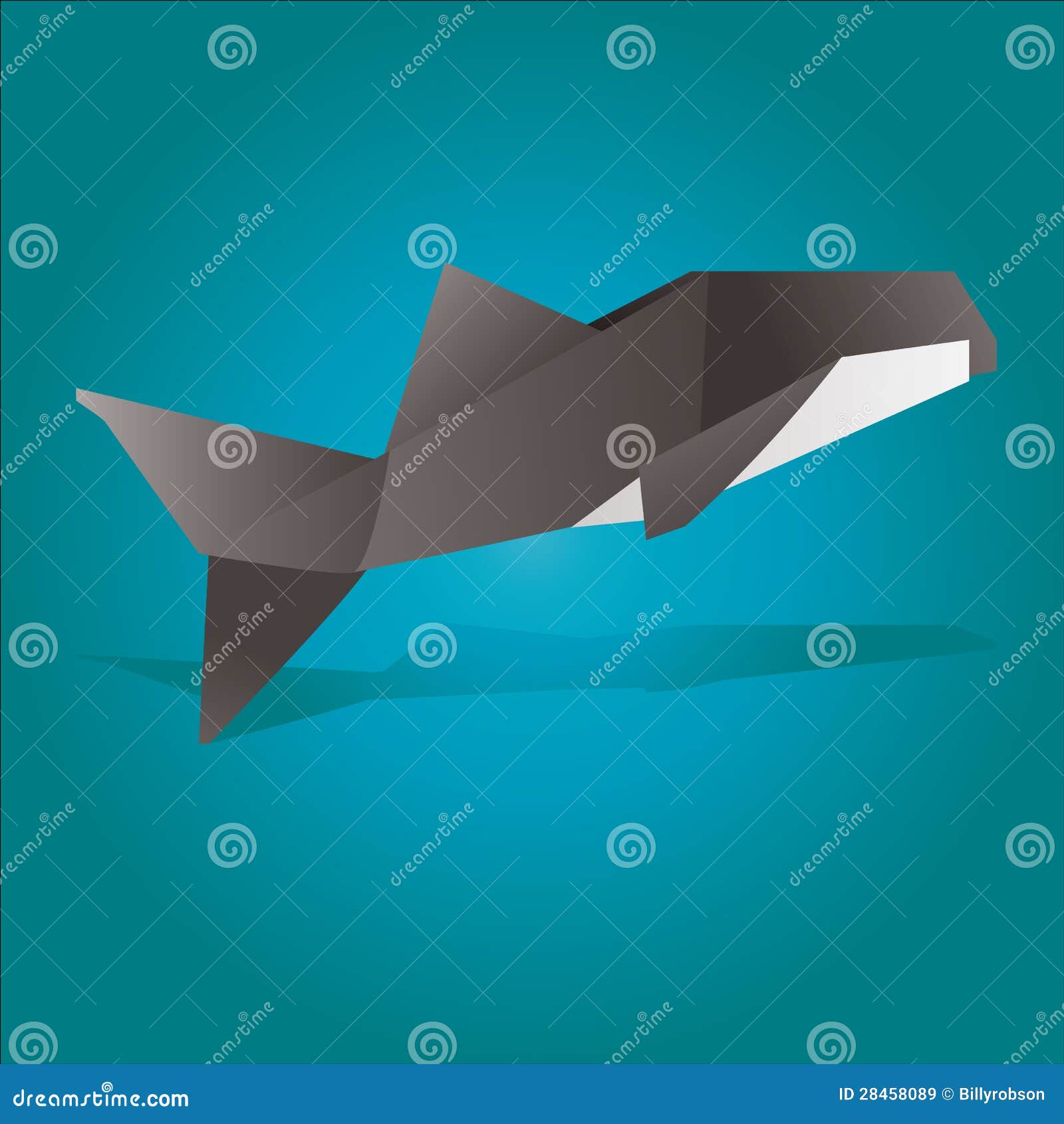 Origami Killer Whale stock vector. Illustration of school - 28458089