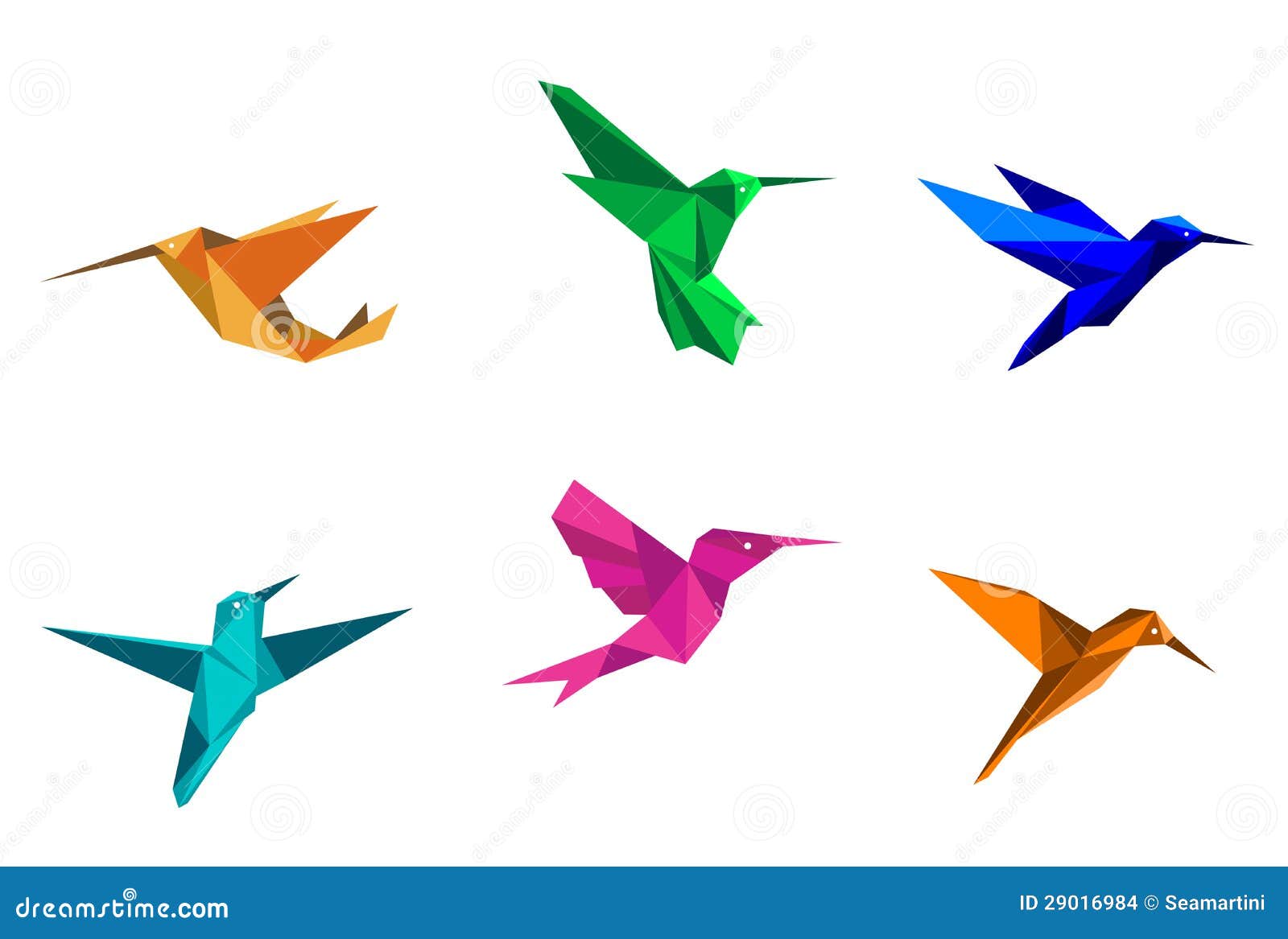 Origami Kolibris vektor abbildung. Illustration von kolibri - 29016984