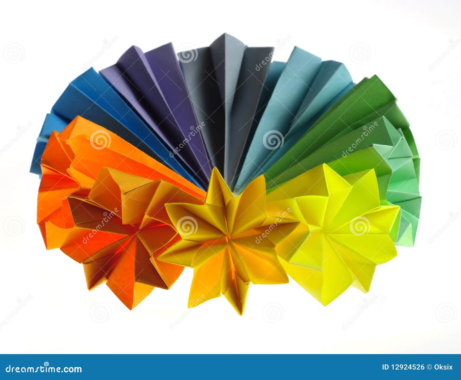 Origami kolorowe jednostki zdjęcie stock. Obraz złożonej z azjata ...