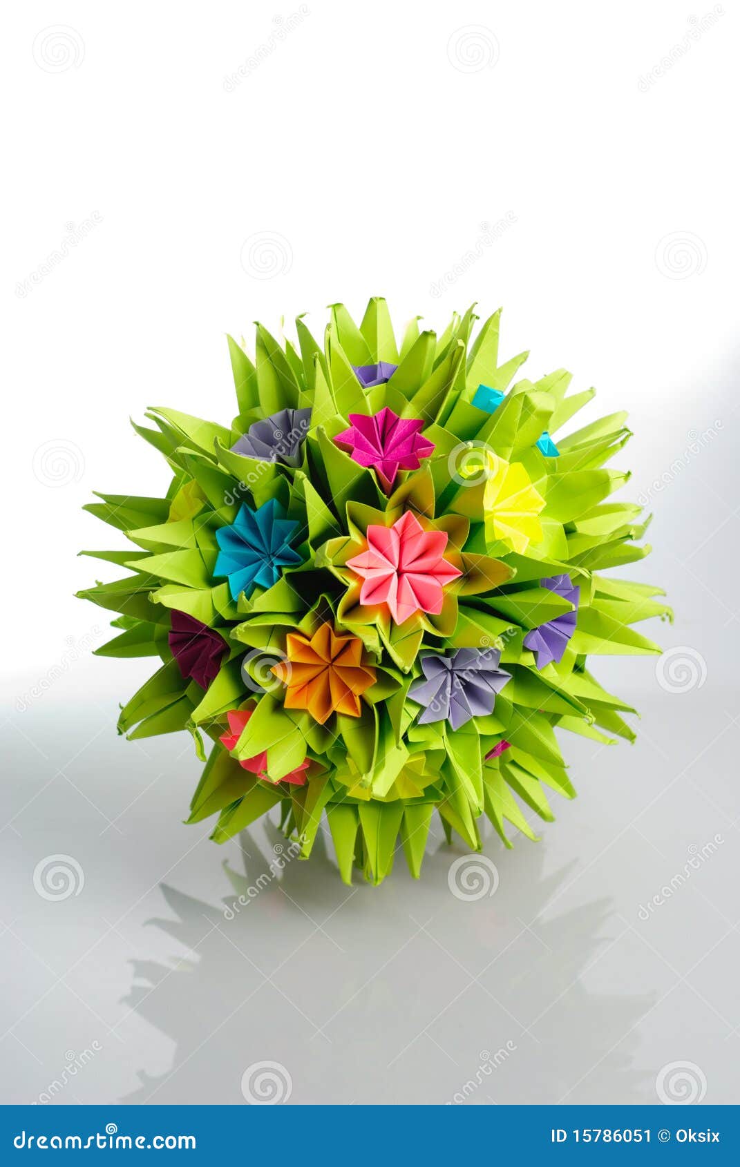 Origami kusudama flower stock image. Image of paper, imagination - 15786051