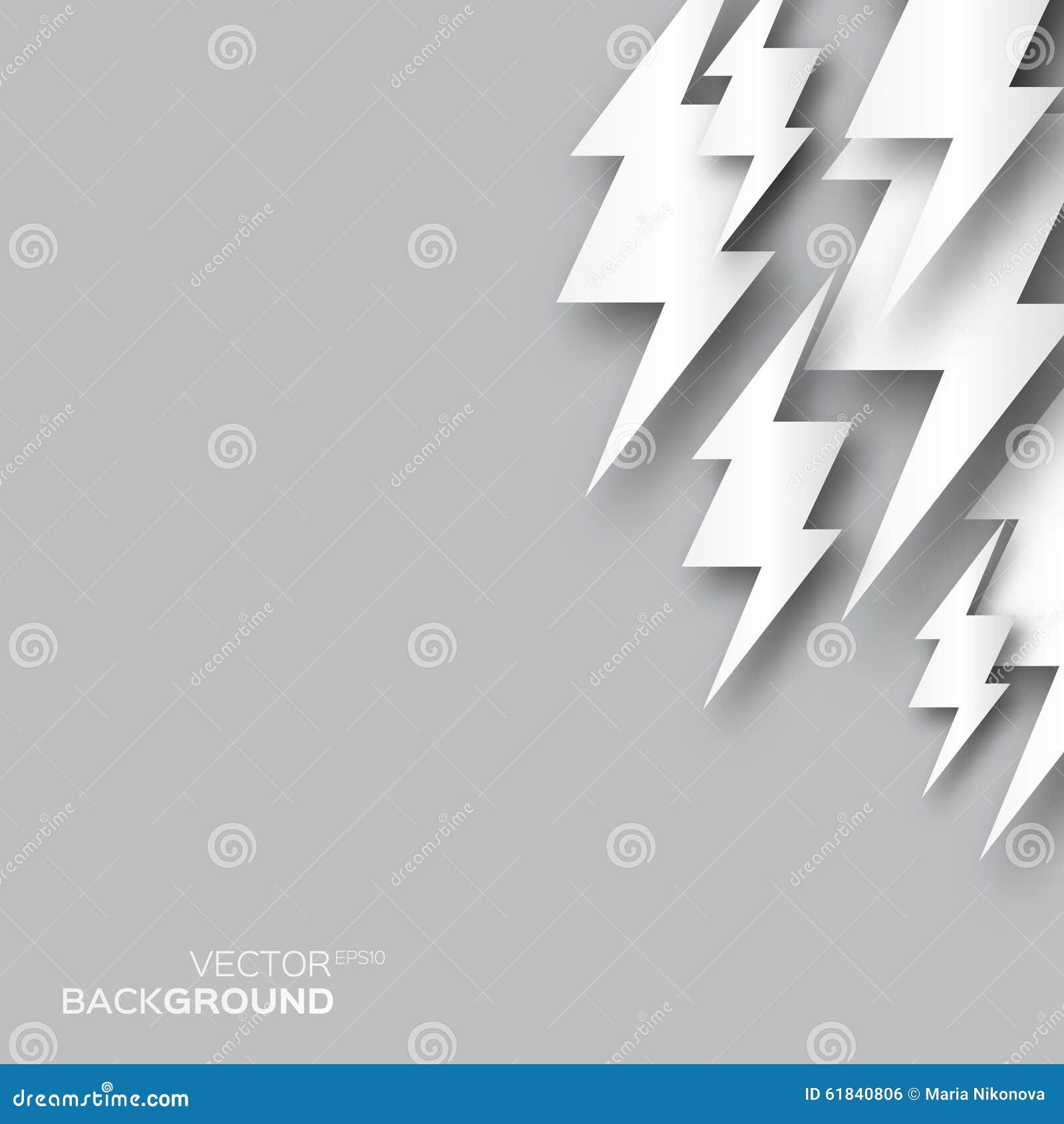 Origami Lightning bolt stock vector. Illustration of dangerous - 61840806