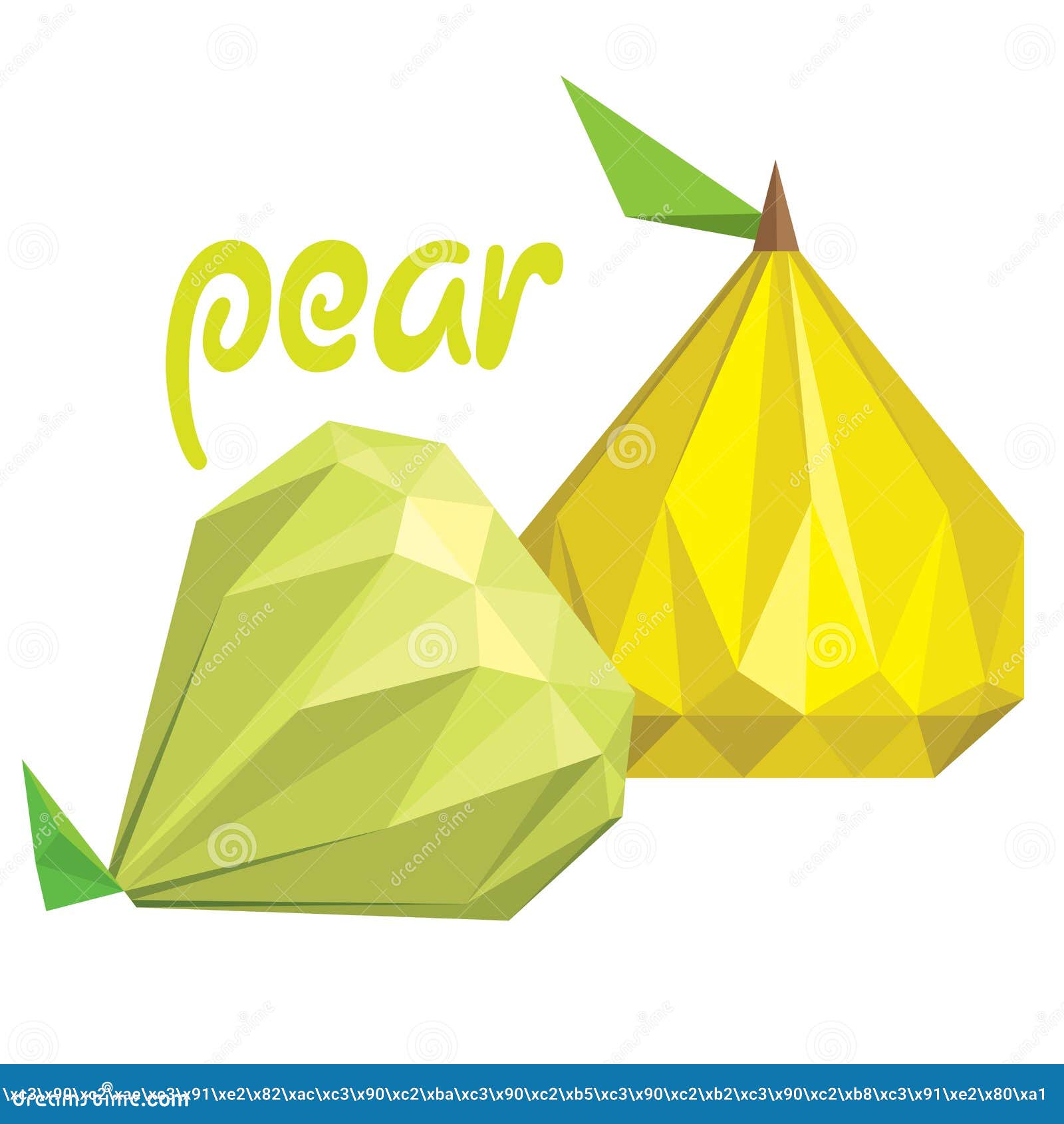 Origami (low Poly) Pears (+EPS 10) Stock Vector - Illustration of ...