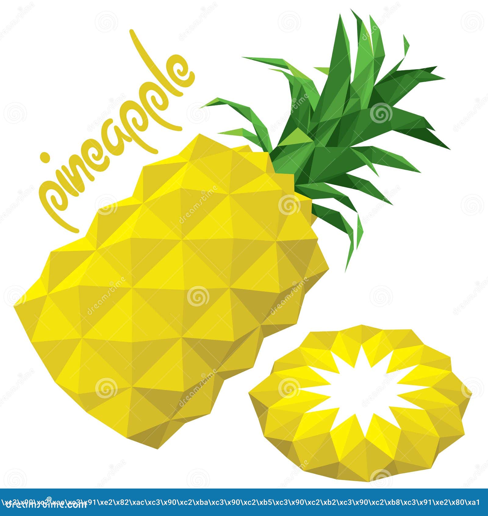 Origami (low Poly) Pineapple (+EPS 10) Stock Vector - Illustration of ...