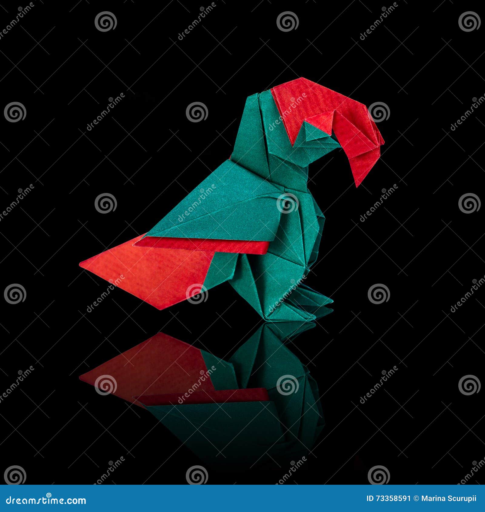 Origami macaw parrot stock image. Image of origami, decoration - 73358591