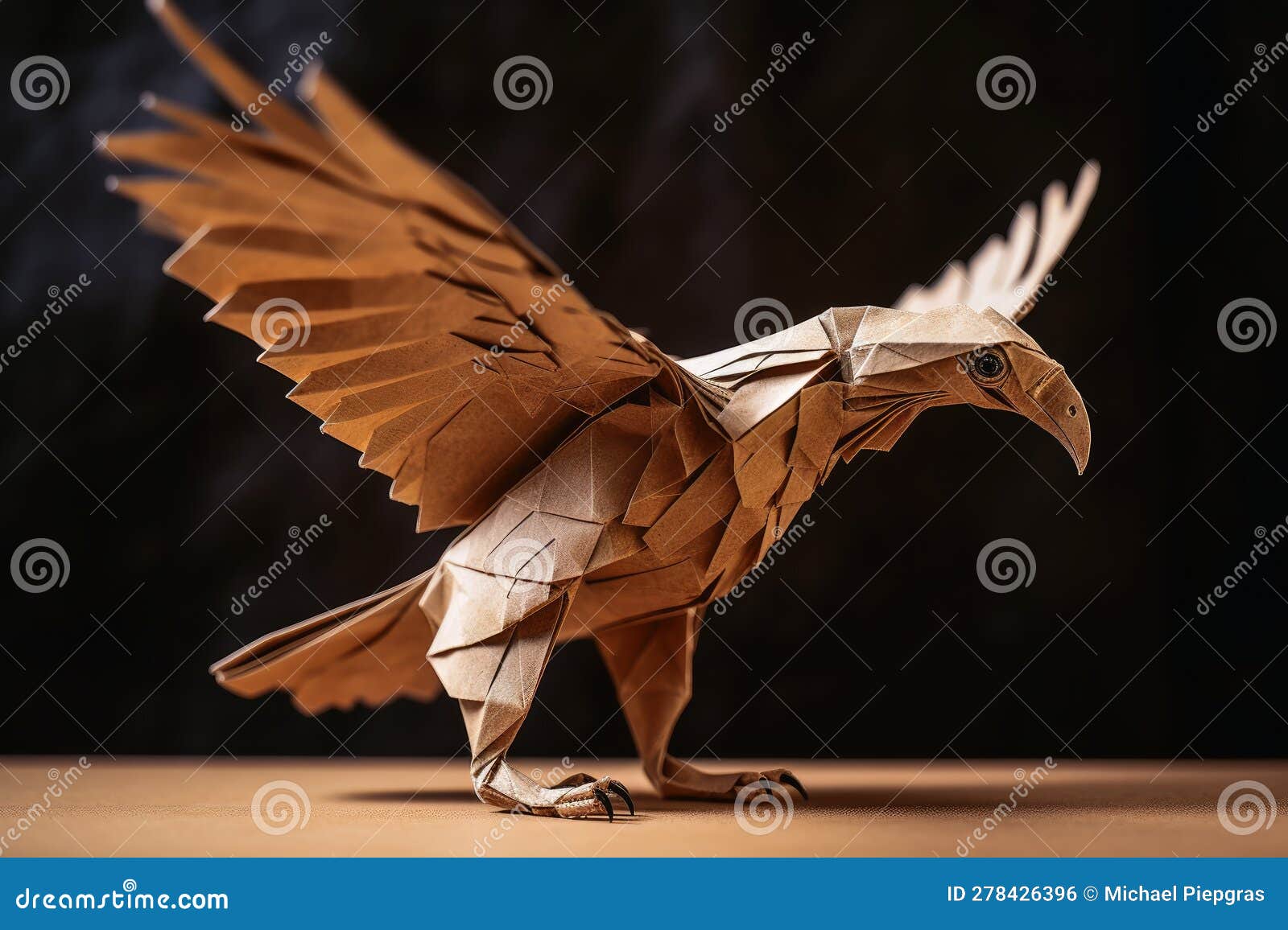 An Origami Model of an Eagle Created with Generative AI Technology ...