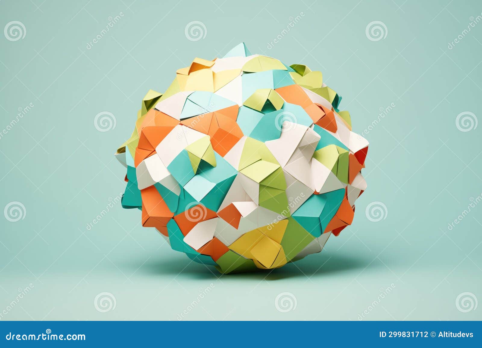 Origami Modular Shapes Formed into a Sphere Stock Photo - Image of ...