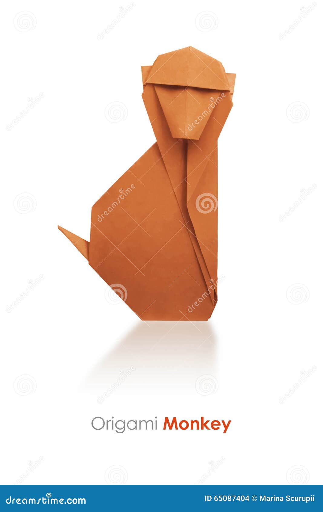 Origami monkey stock photo. Image of east, ethnicity - 65087404