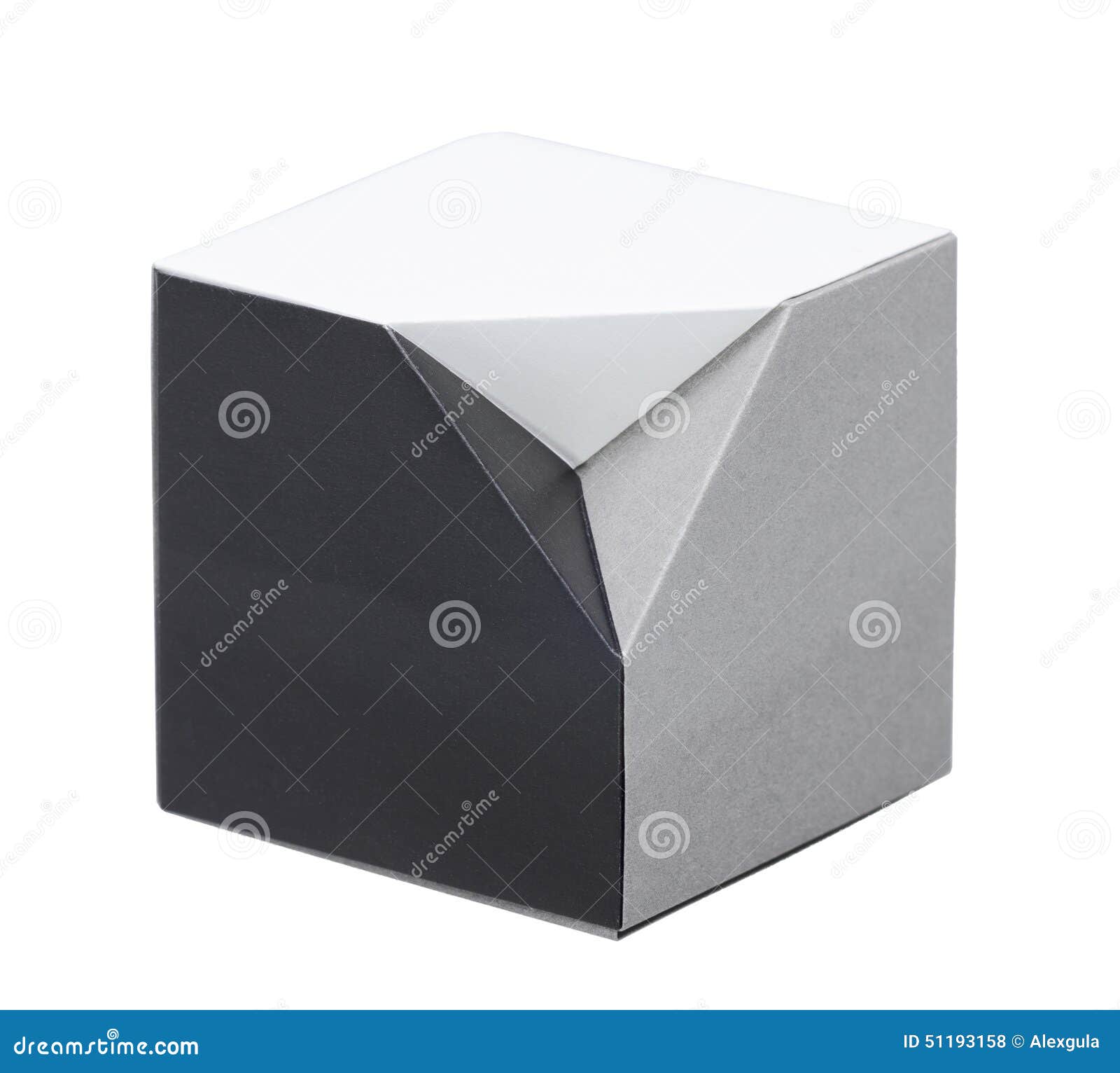 Origami monochrome cube stock photo. Image of background - 51193158
